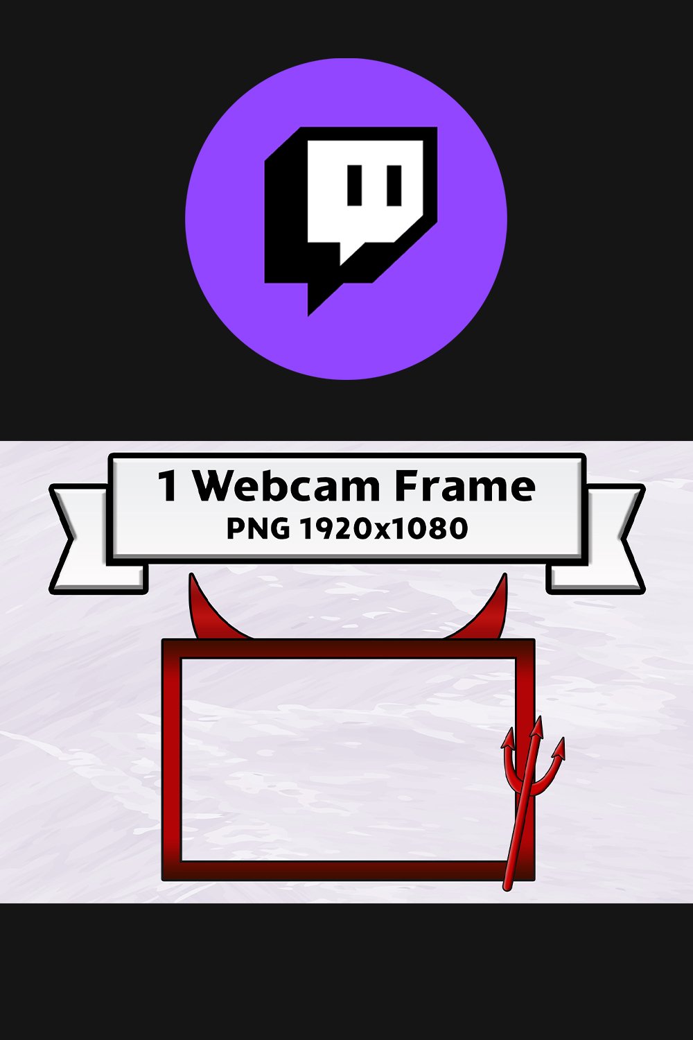 Devil twitch webcam frame live-stream overlay