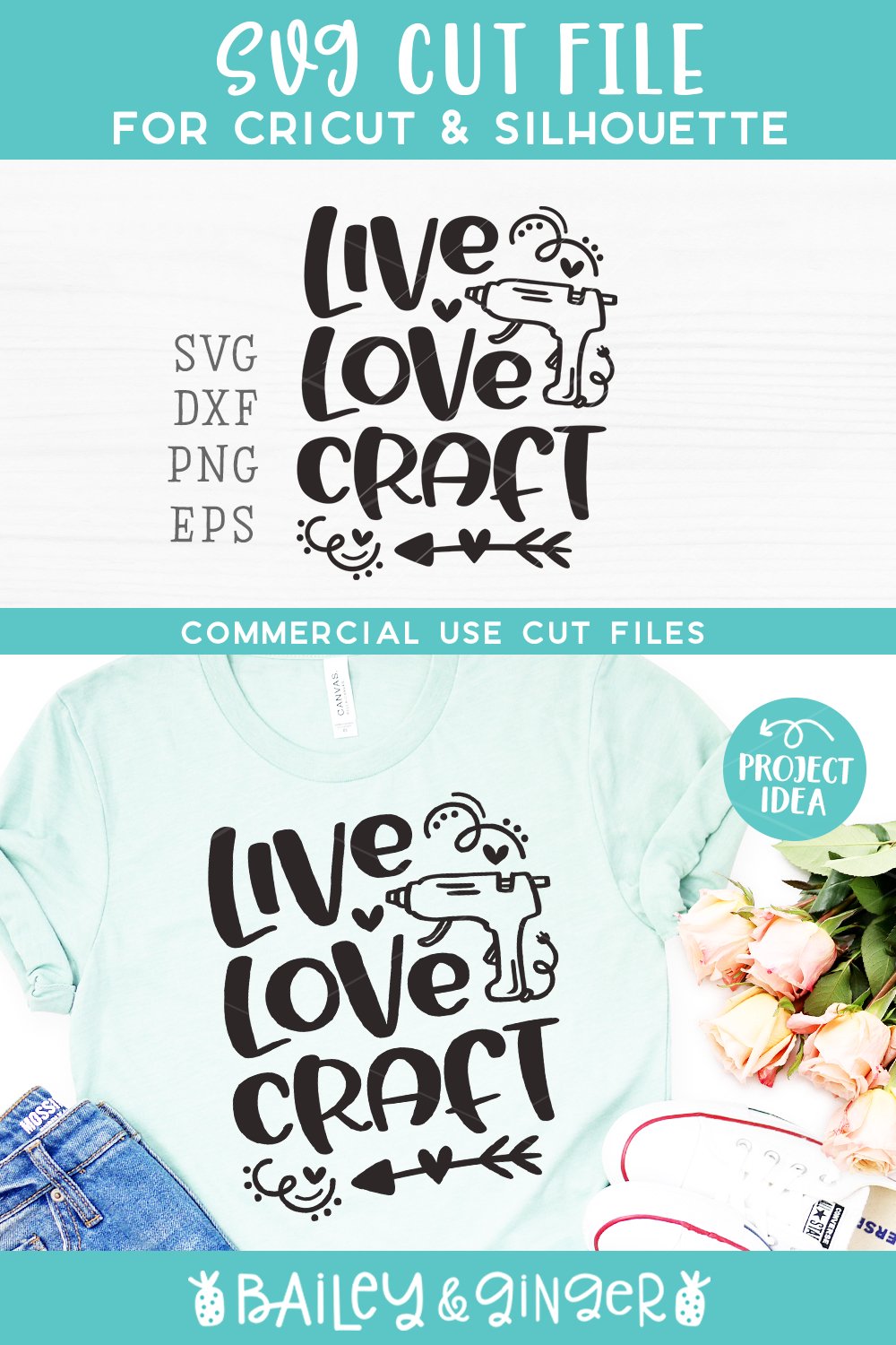 Crafter SVG | Live Love Craft SVG | Craft Quote SVG