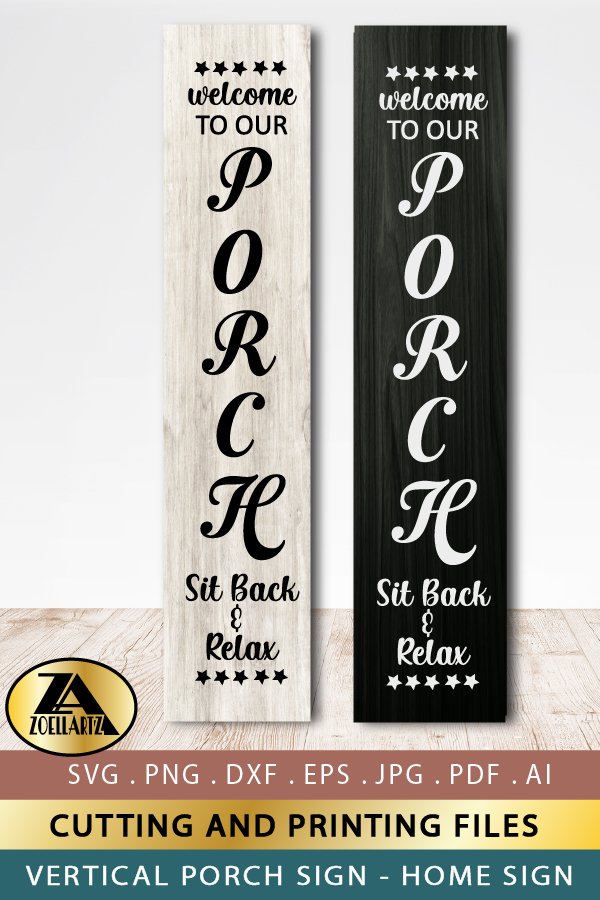 Welcome To Our Porch SVG Vertical Porch sign SVG Home sign