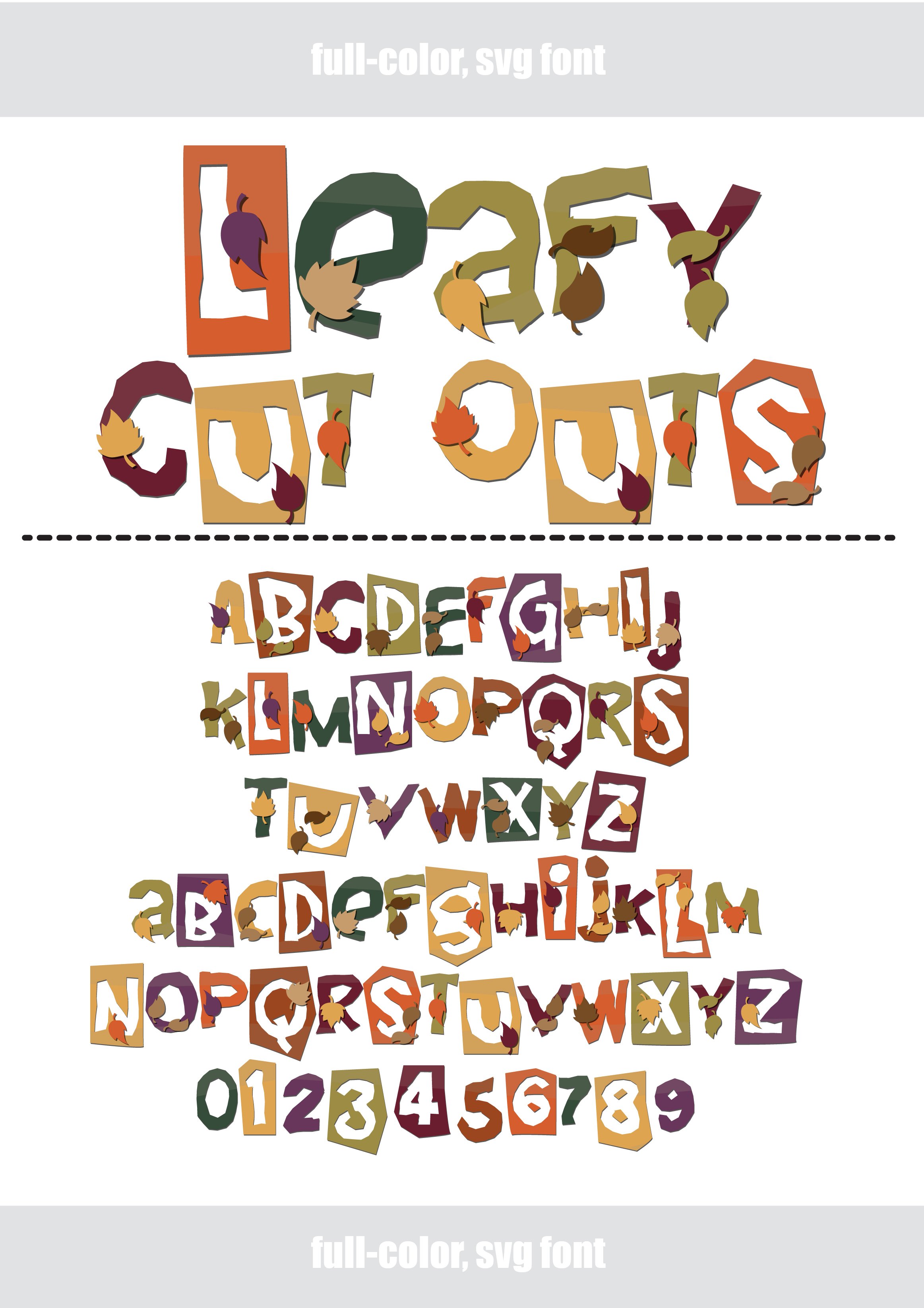 Autumn Themed Full Color SVG Font