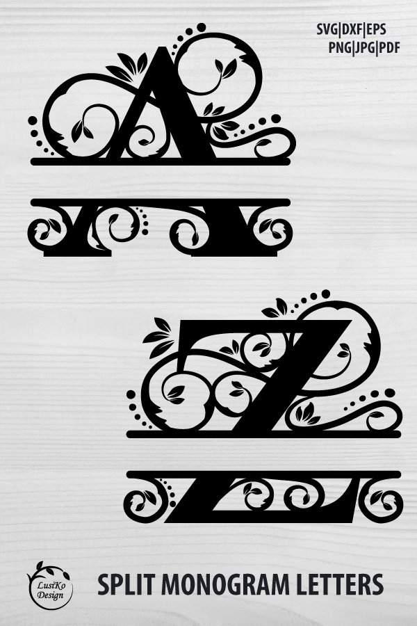 Split monogram letters Family monogram logo design alphabet