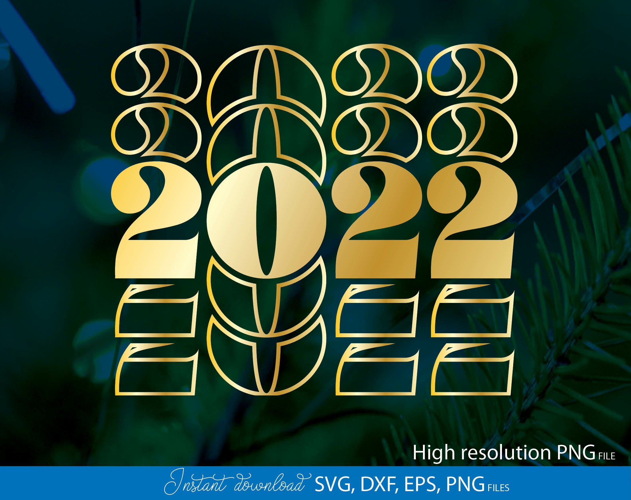 New Year SVG, 2022 SVG, New Year sublimation png, 2022 png