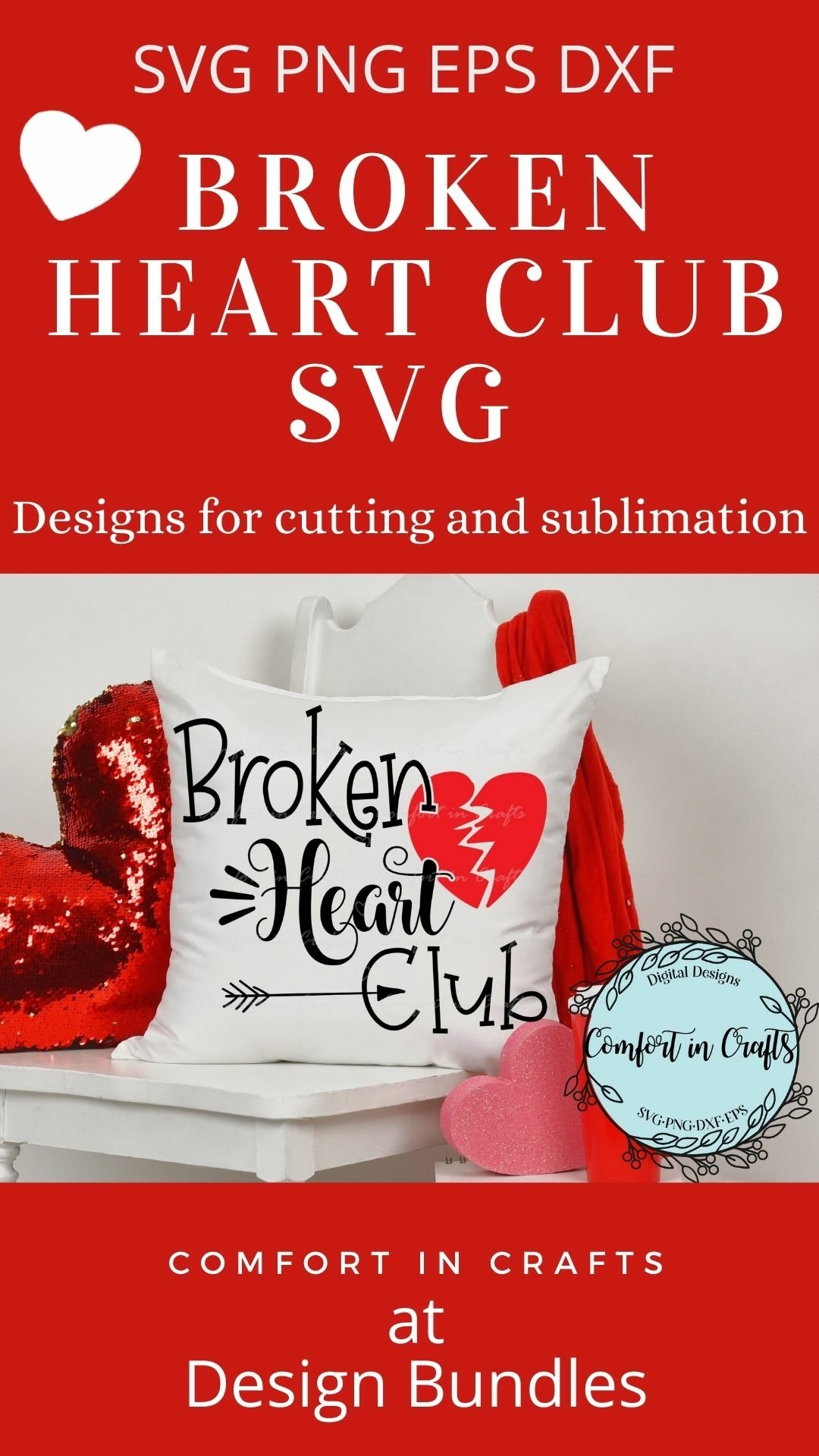 Broken Heart Club Valentine SVG