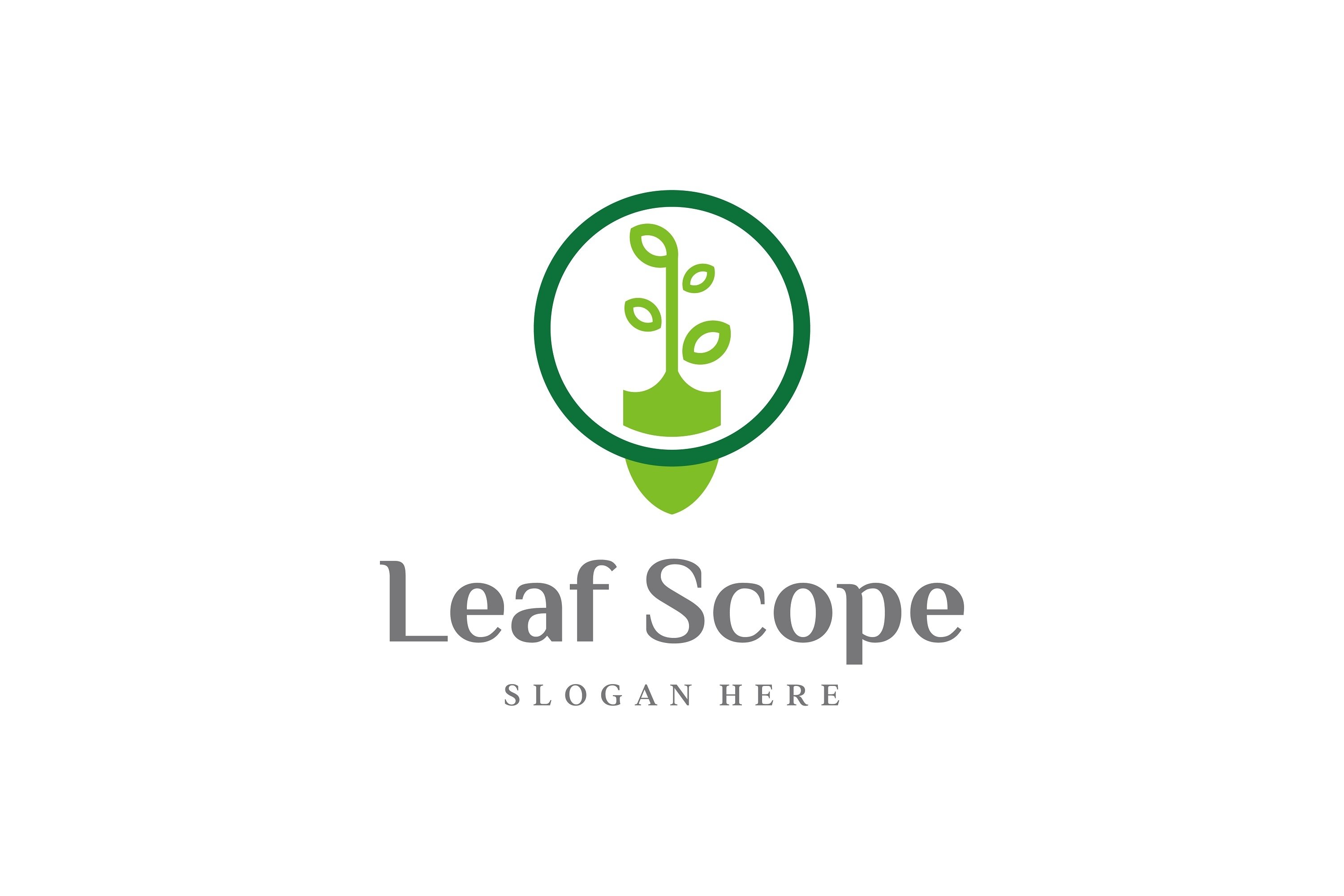 shovel and leaf logo design vector