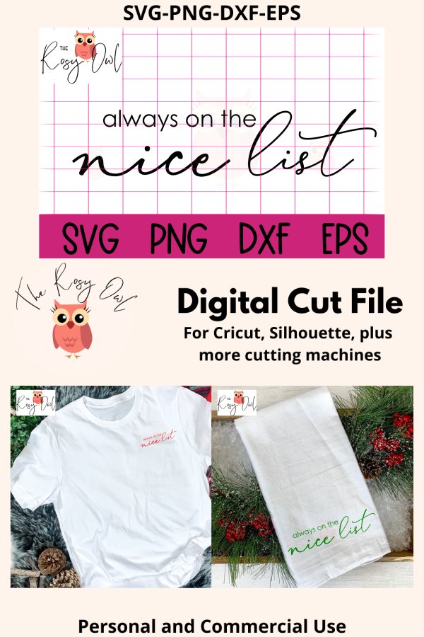 Always on the Nice List SVG | Cute Christmas SVG | Nice List