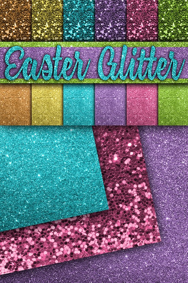 Easter Glitter Digital Papers (76315)