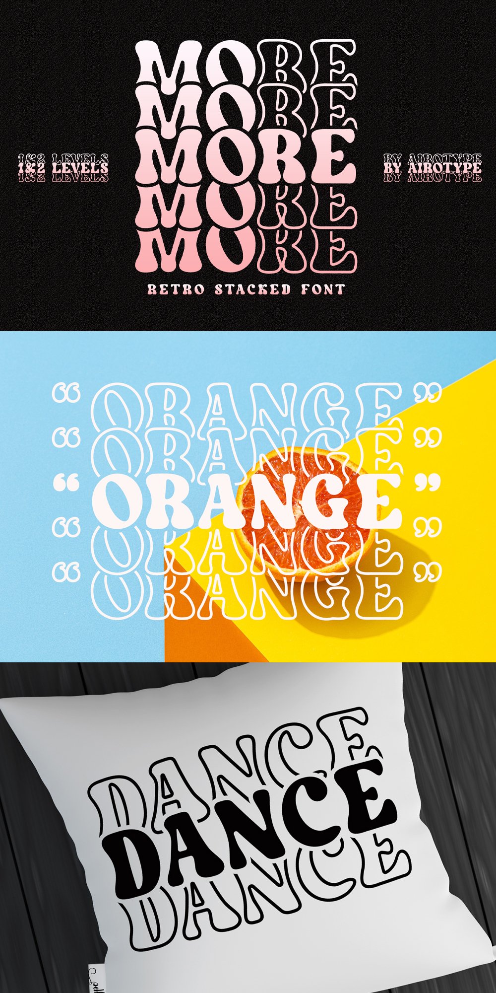 More Stacked - Retro Stacked Font