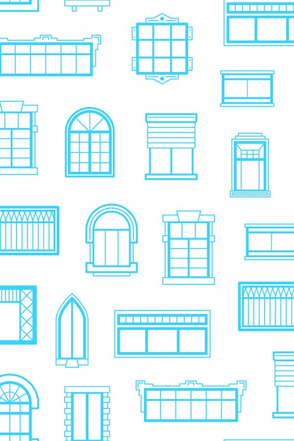 Vector window icons monochrome background pattern illustrati
