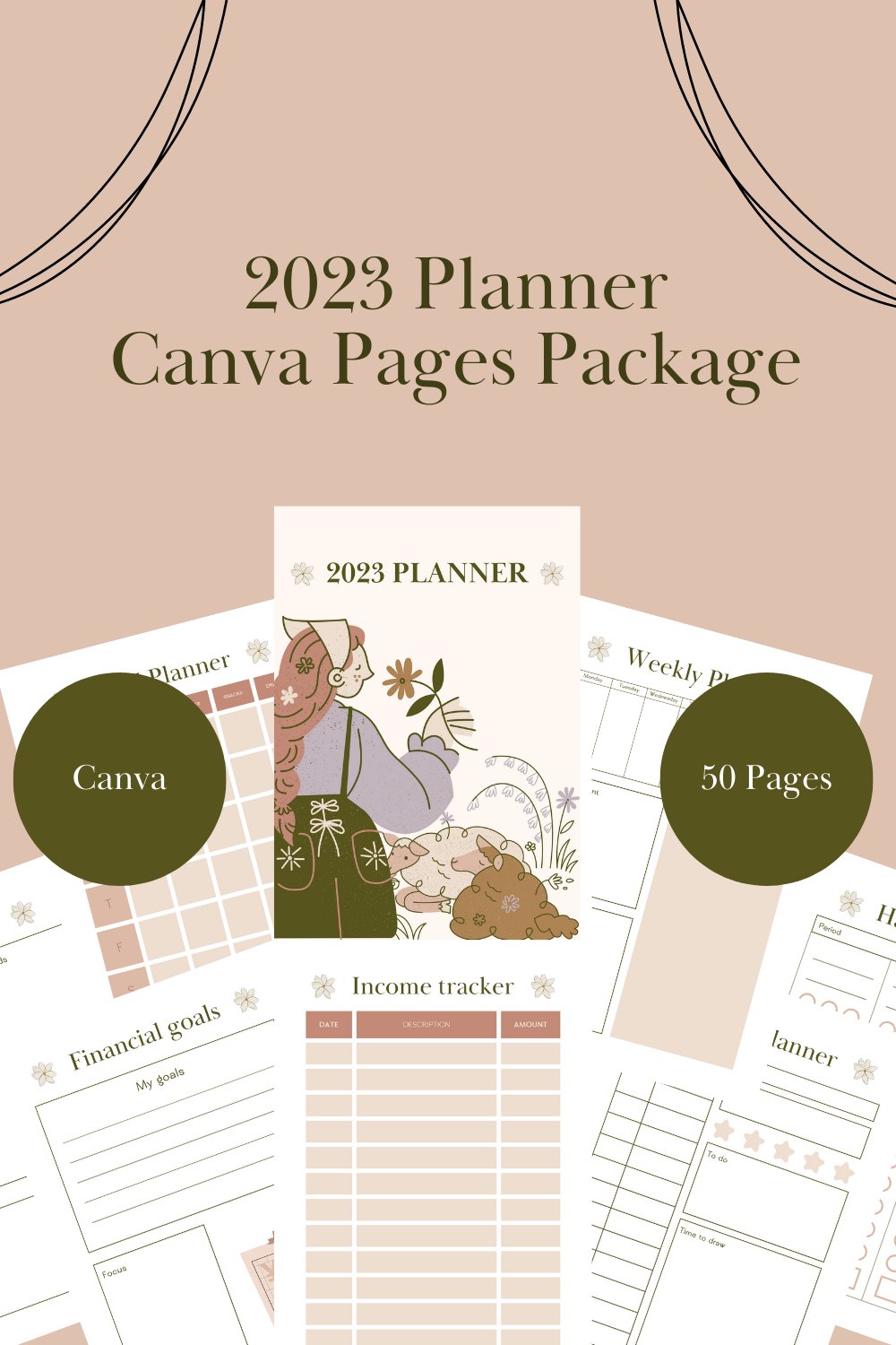 2023 Planner Canva Template Package