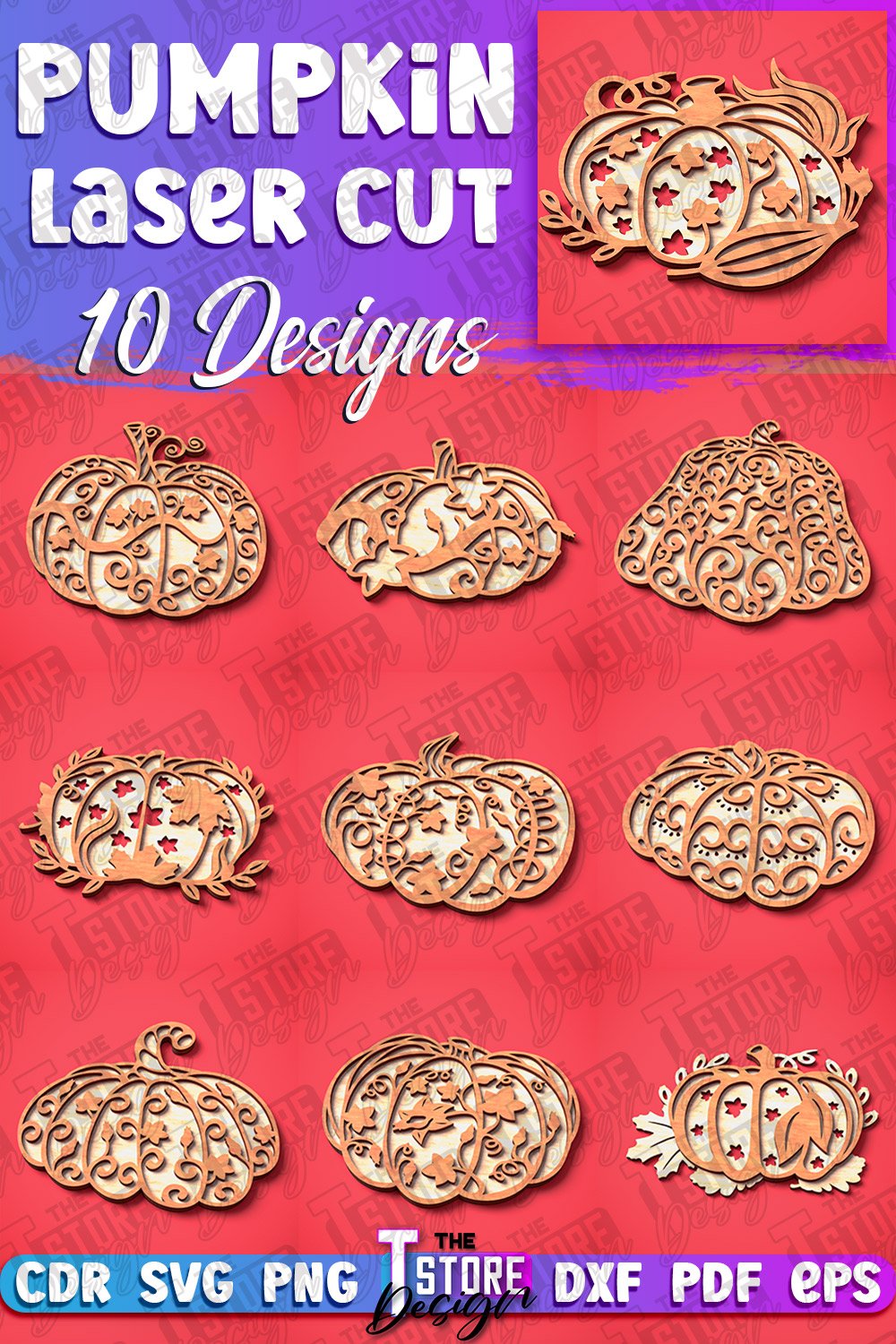 Pumpkin Laser Cut SVG Bundle|Fall Pumpkin Laser Cut Design