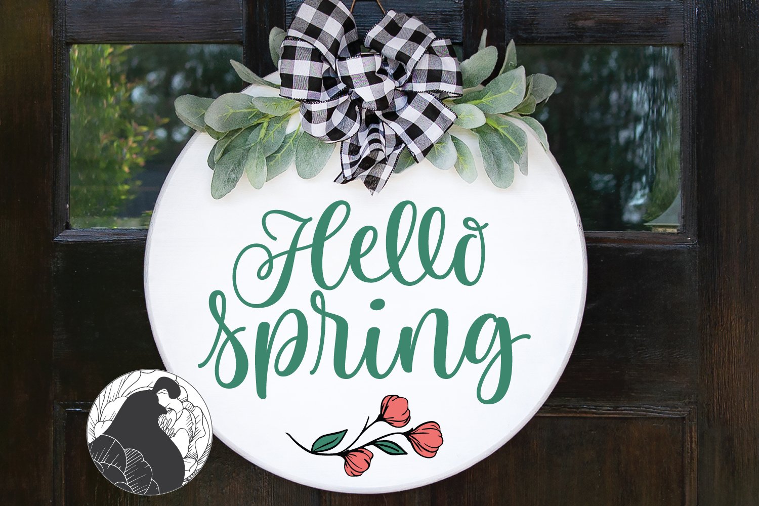 Hello Spring SVG, Round Sign SVG (1267410)