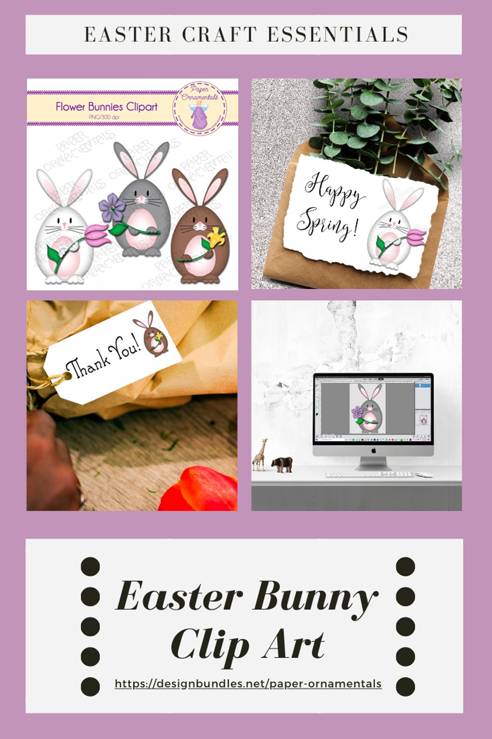 Clip Art, Easter Clip Art, Easter Bunnies With (1214861)