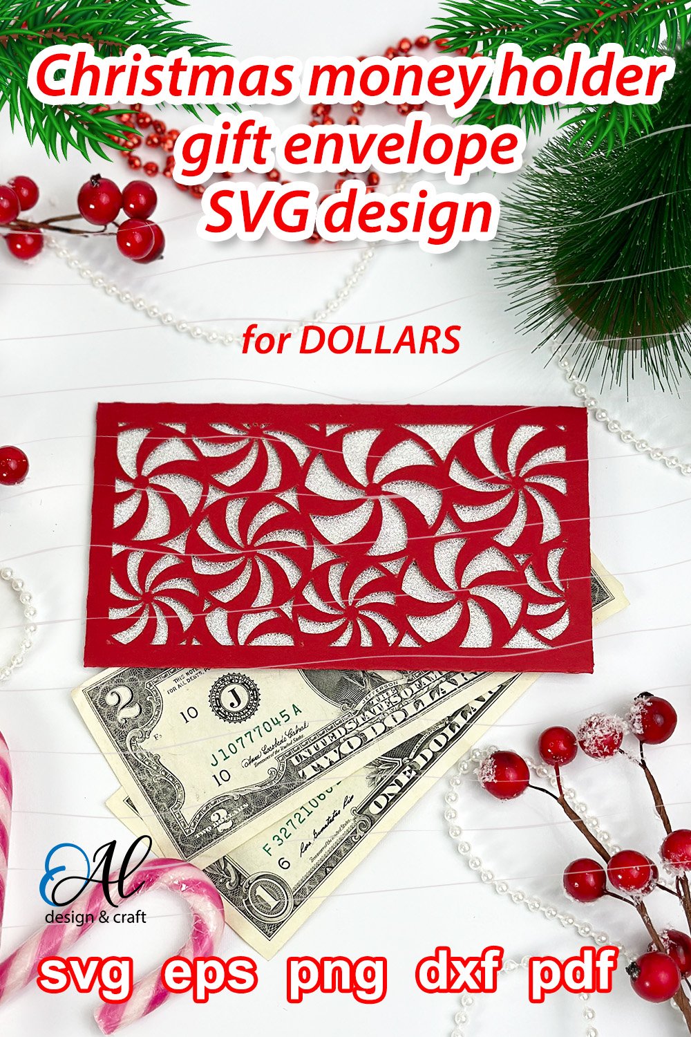 Christmas Money Holder card Svg| Money Envelope Template Svg