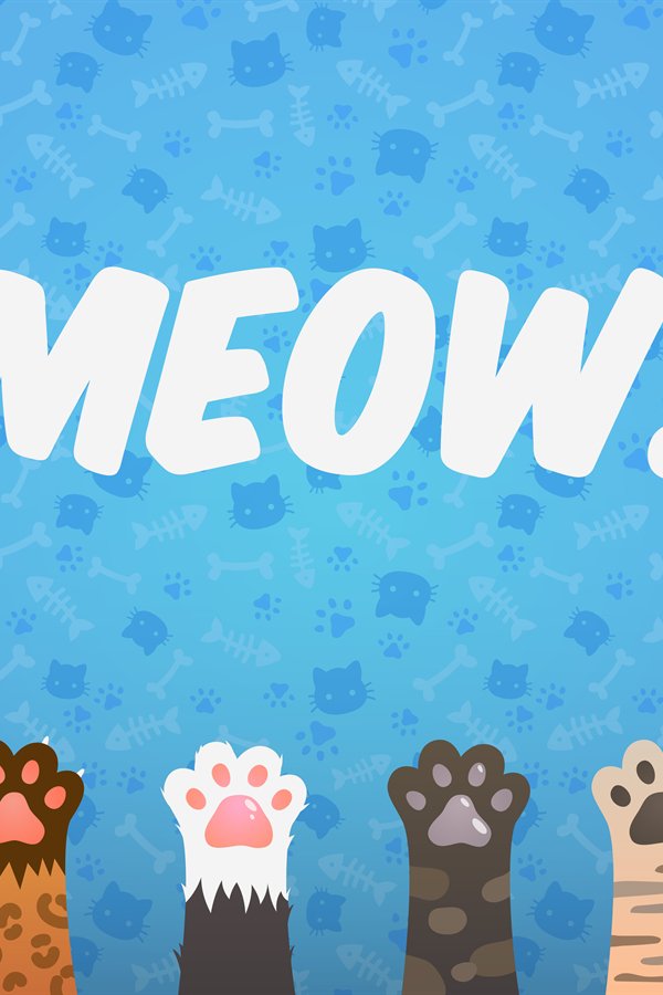 Cat paw flat background. Cats cartoon pet paws, print kitten
