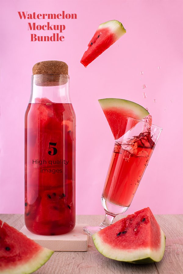 Creative Watermelon Lemonade Mockup Bundle