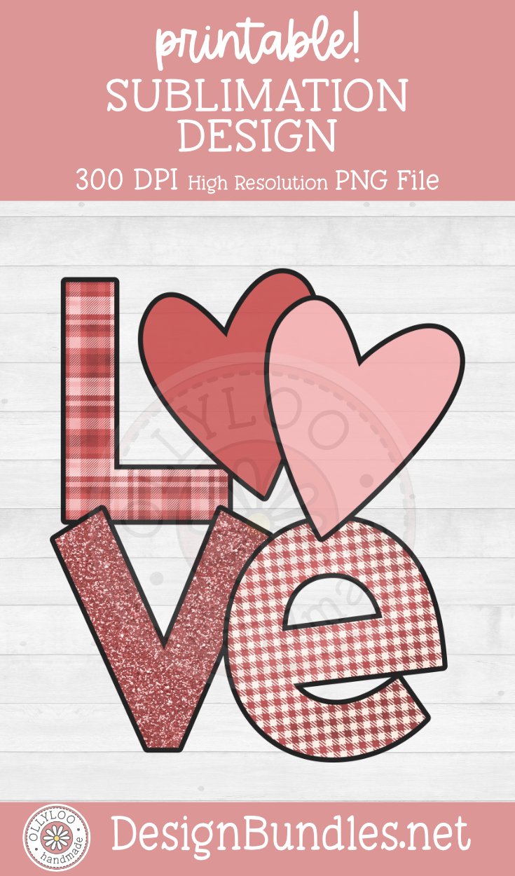 Love Doodle Valentine’s Sublimation Design