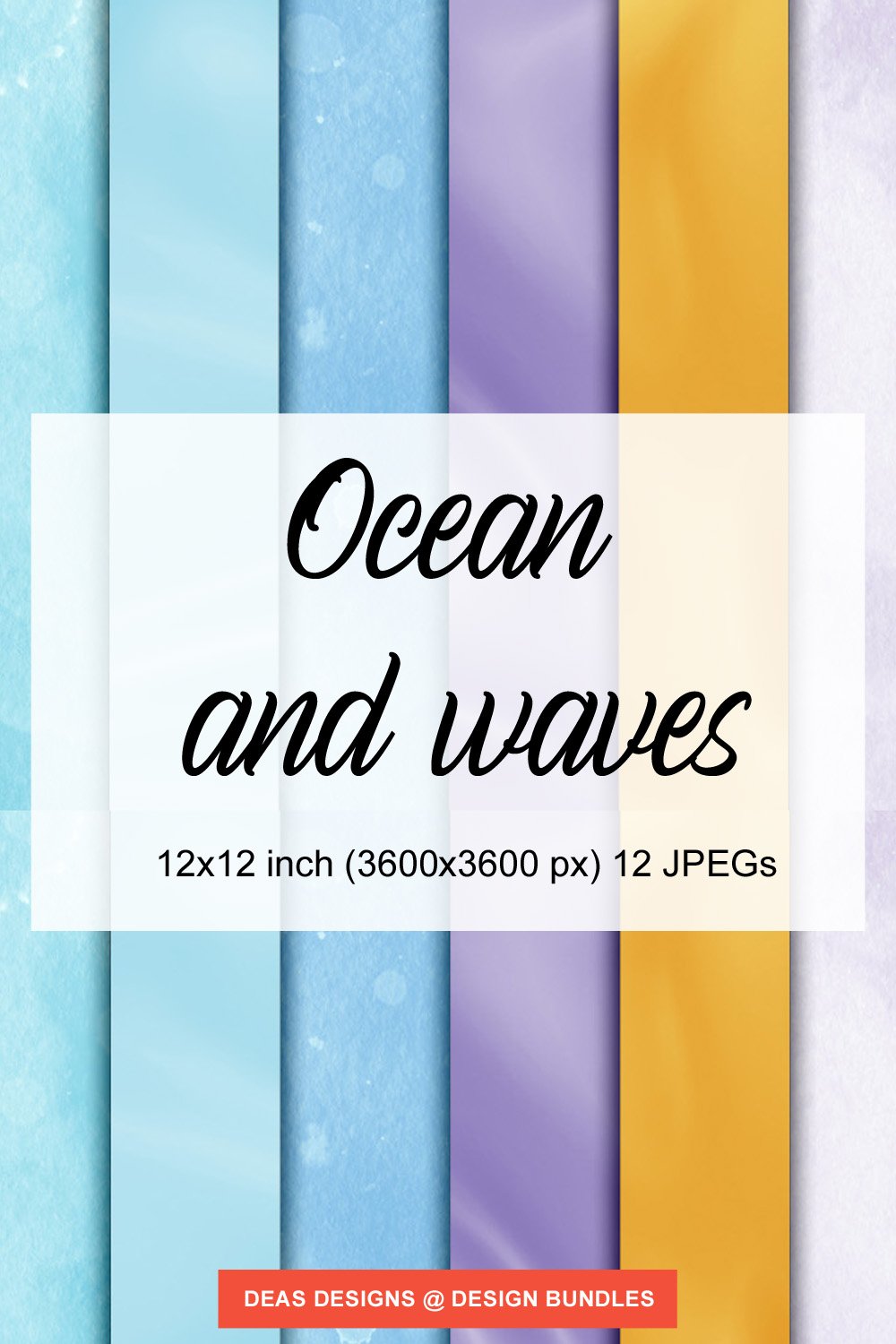 Ocean and waves digital papers