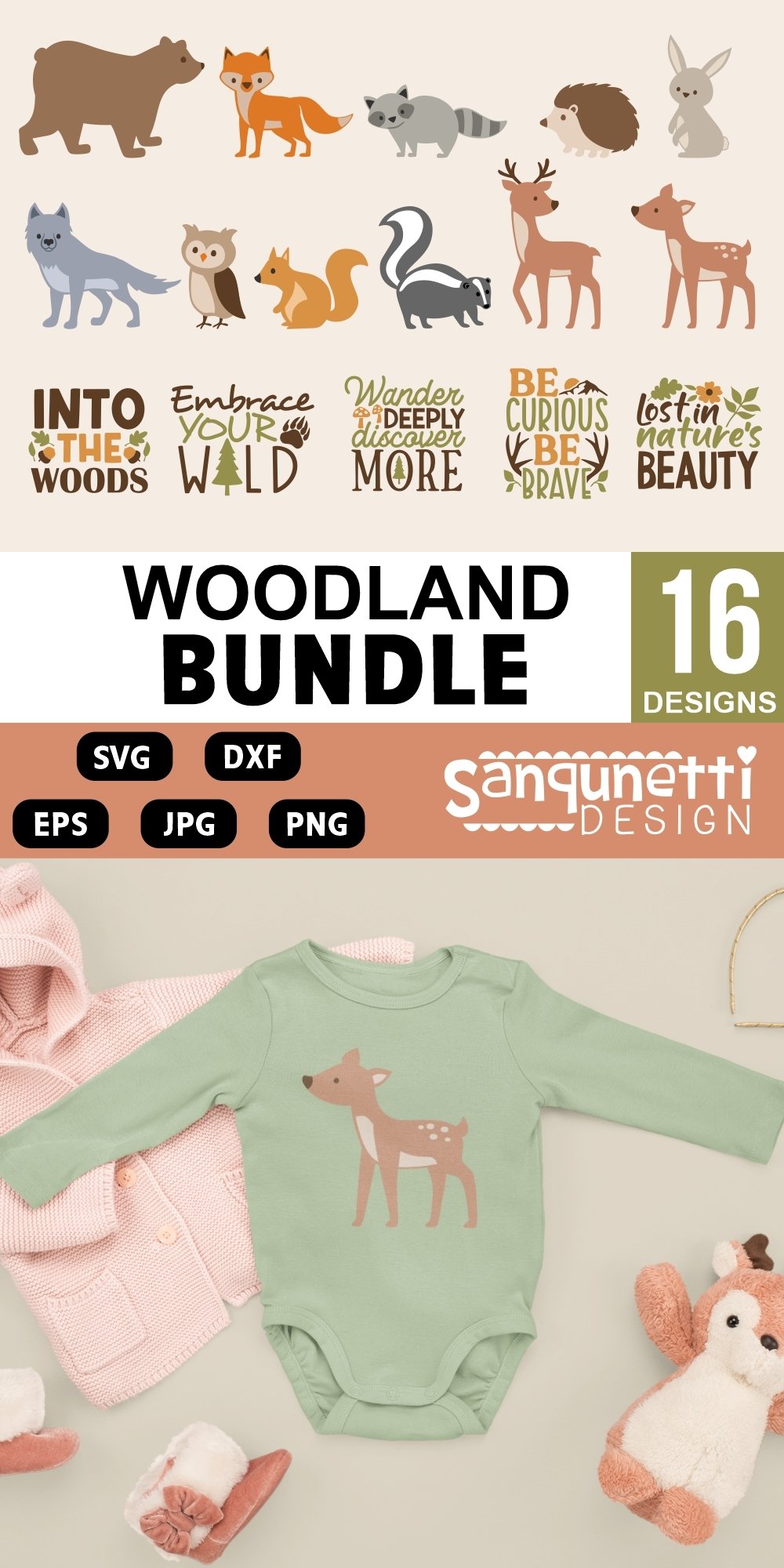 Woodland SVG Bundle, woodland animals svg