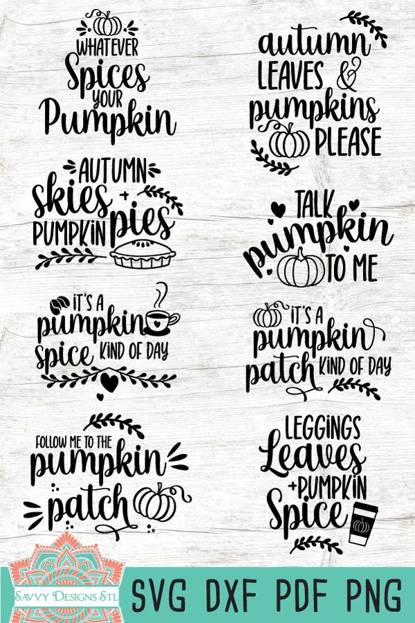 Fall Pumpkin Cut File Bundle