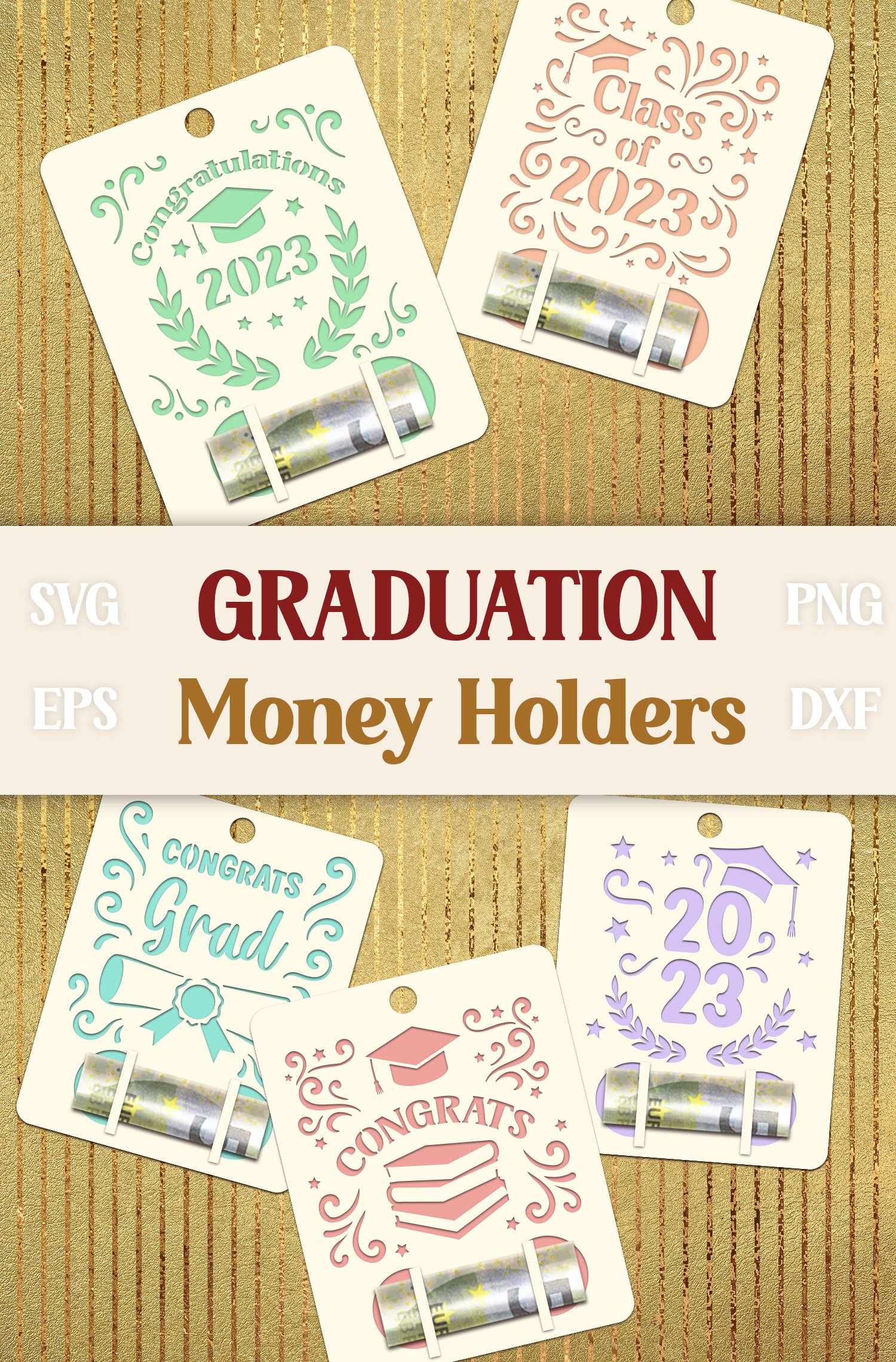 Graduation Money Cards 10 money holder SVG templates