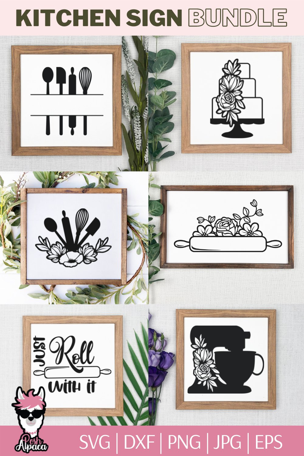 Floral kitchen SVG bundle