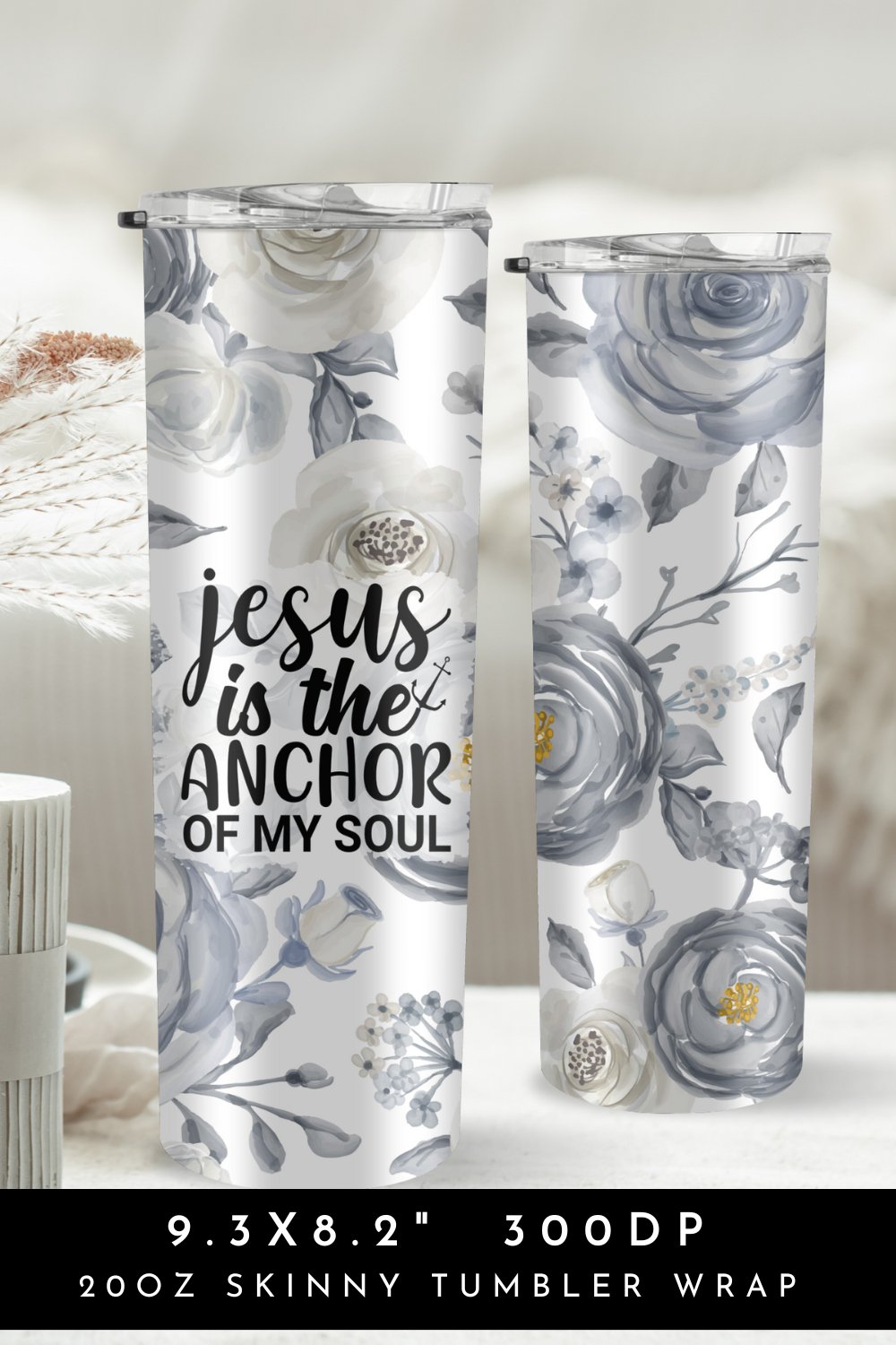 Tumbler Wrap with Scripture Jesus Faith Quote (2313346)