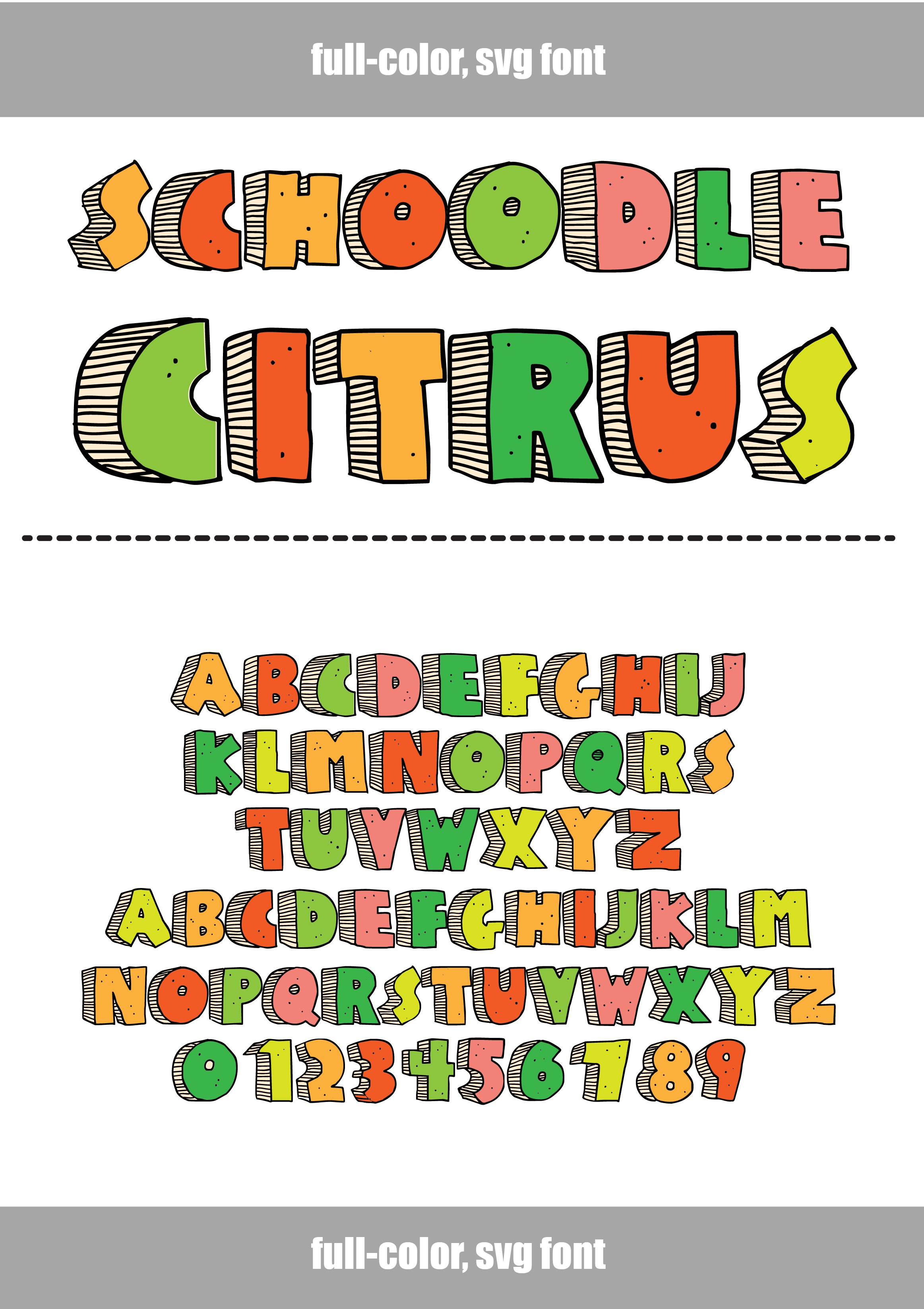 Summer Full Color SVG Font
