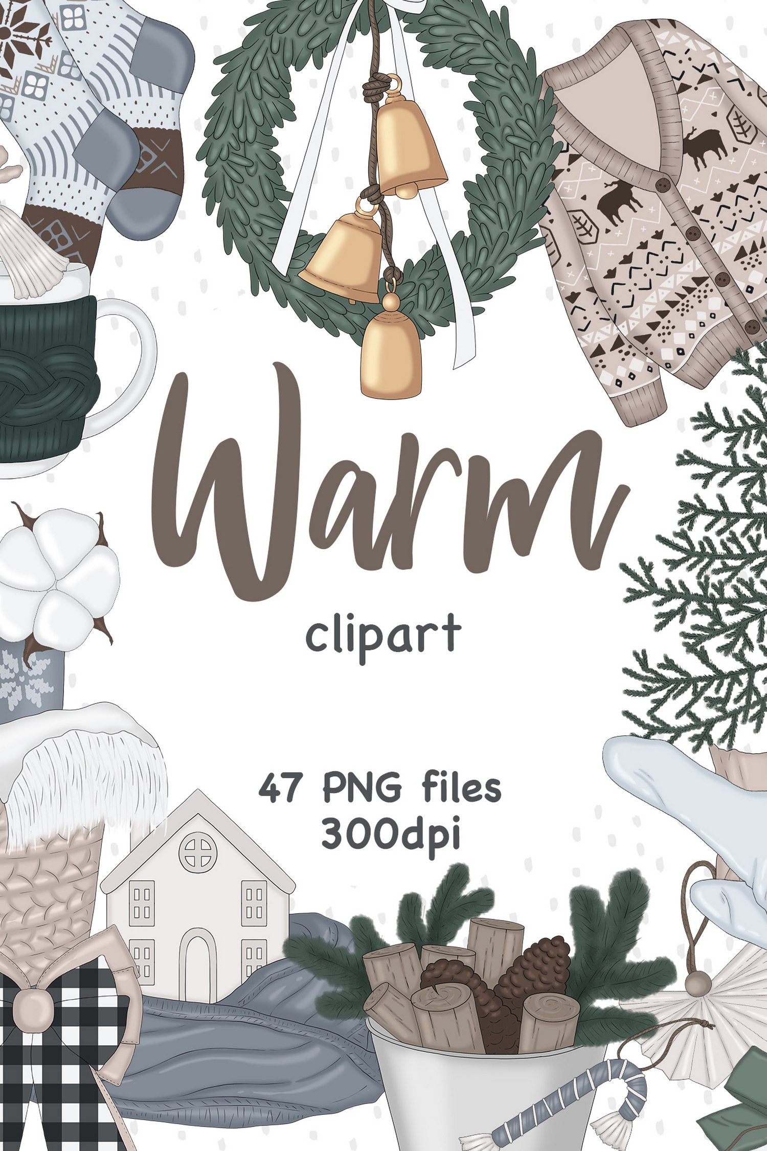 Warm Winter Clipart | Winter Planner Stickers