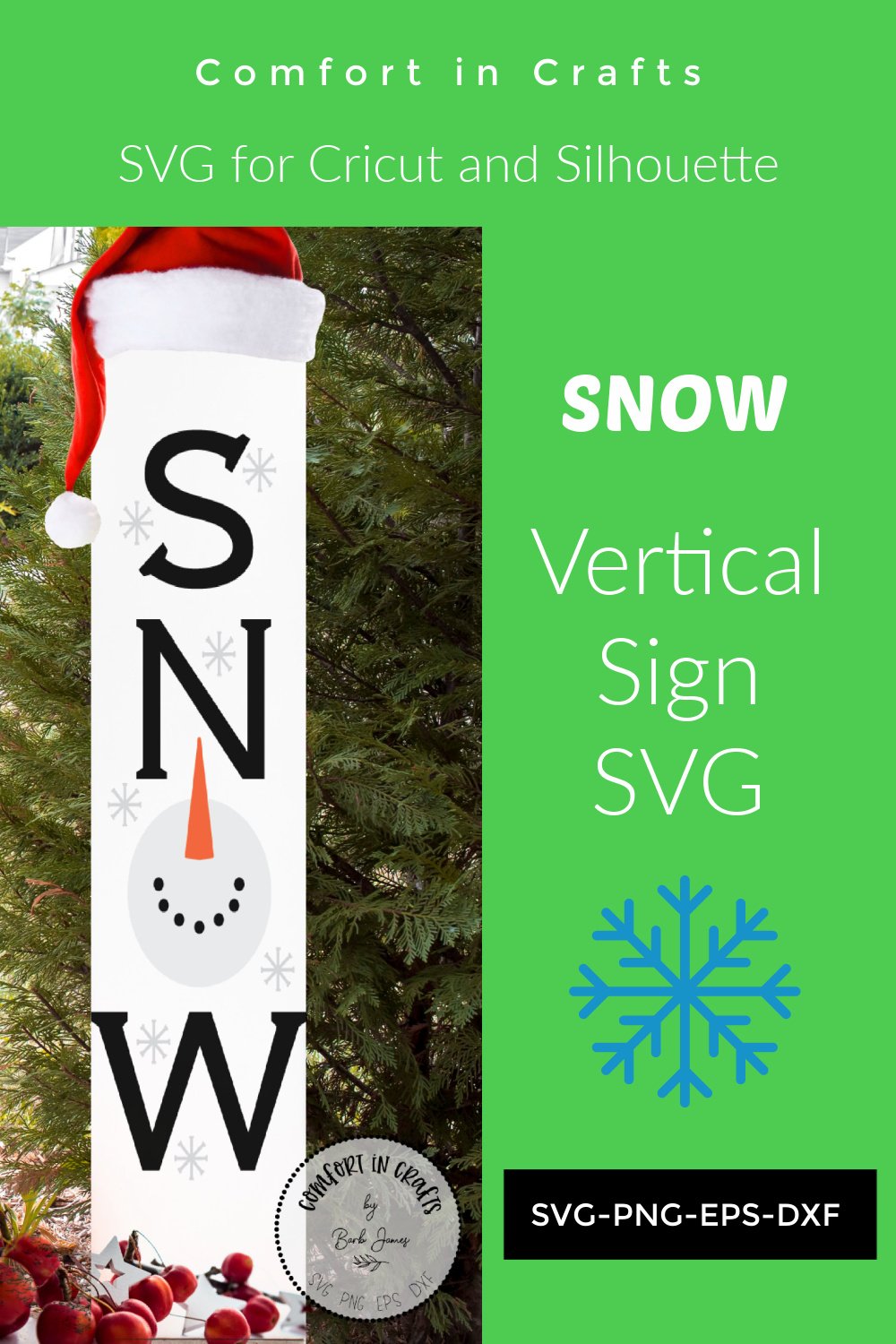 Snow Vertical and Horizontal Sign SVG designs