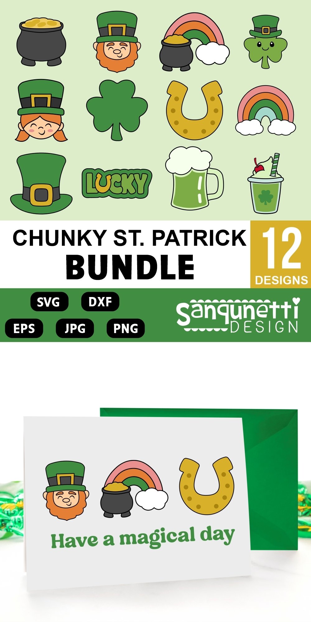 Cute St Patrick's Day SVG and Clipart Bundle