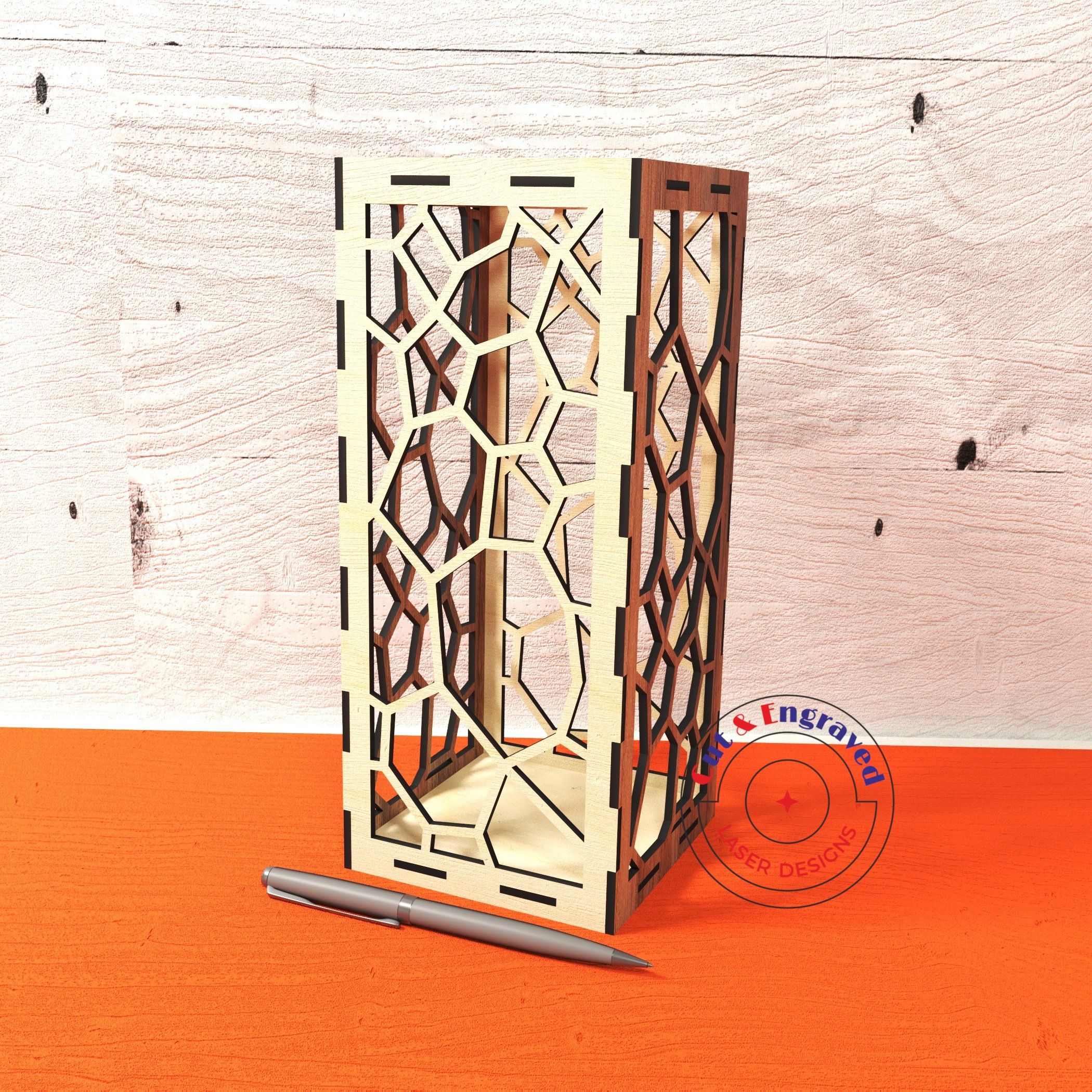 Decorative box for room design. Glowforge ready vectors