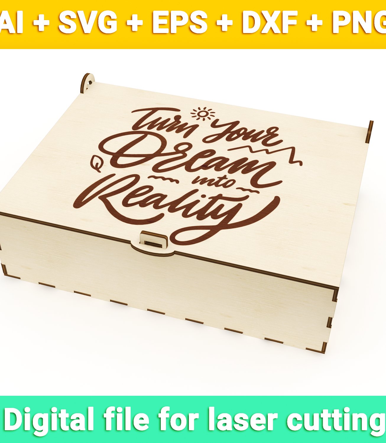 Plywood Memory box vector for CNC svg vector file