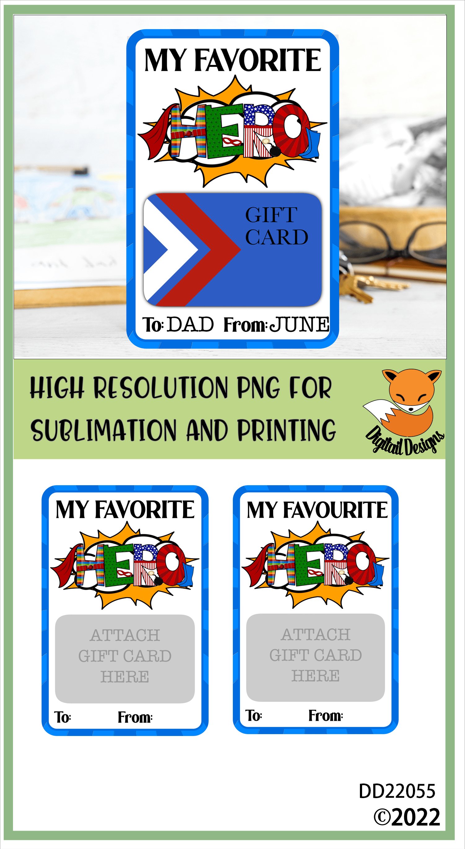 Favorite / Favourite Hero Gift Card Holder