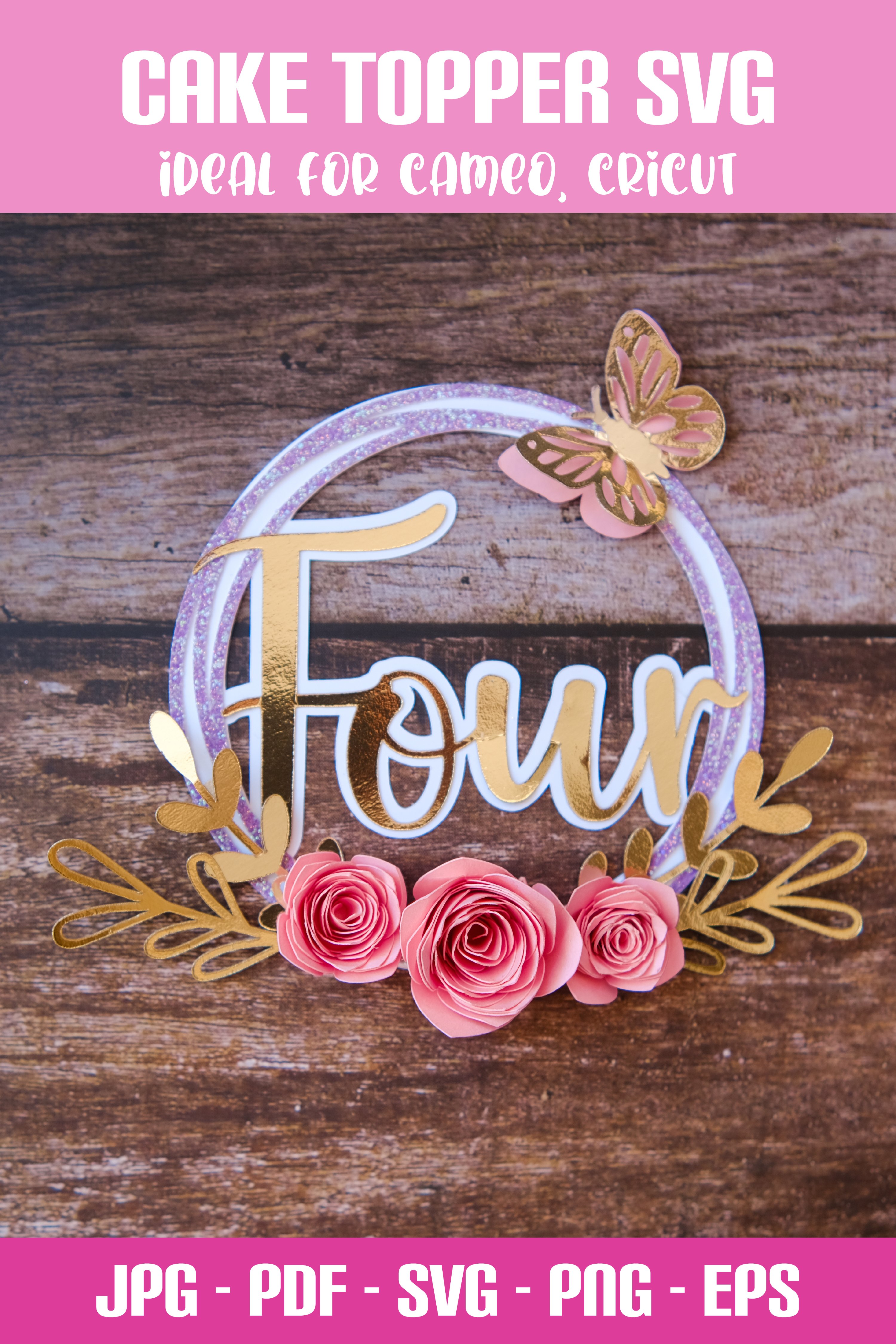 Baby birthday cake topper paper cut I Layered cake topper