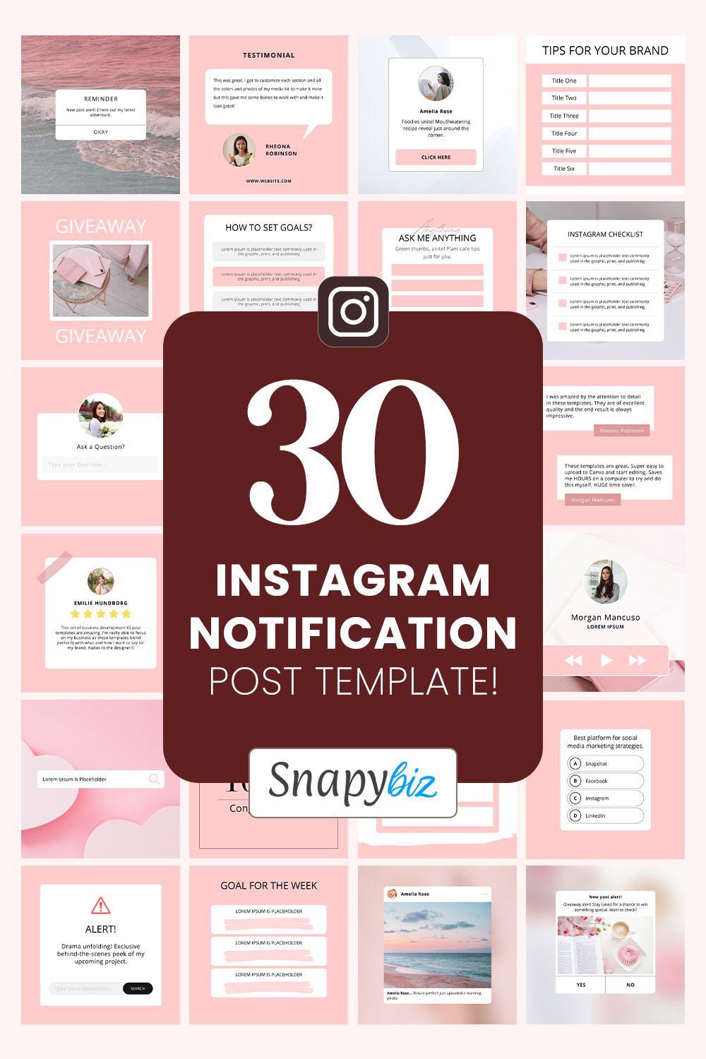 Instagram Notification Post Template