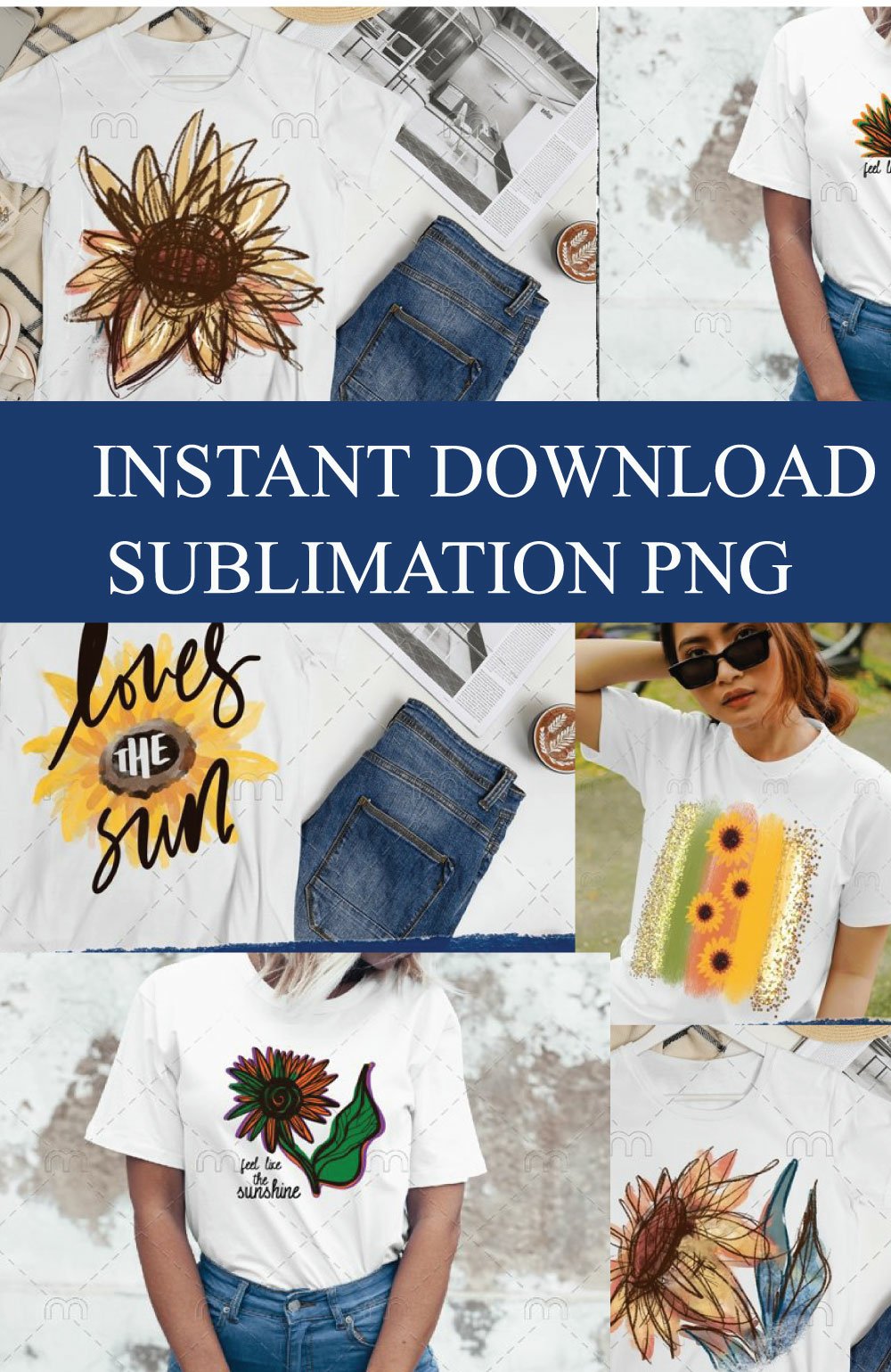Sunflower vintage sublimation BUNDLE