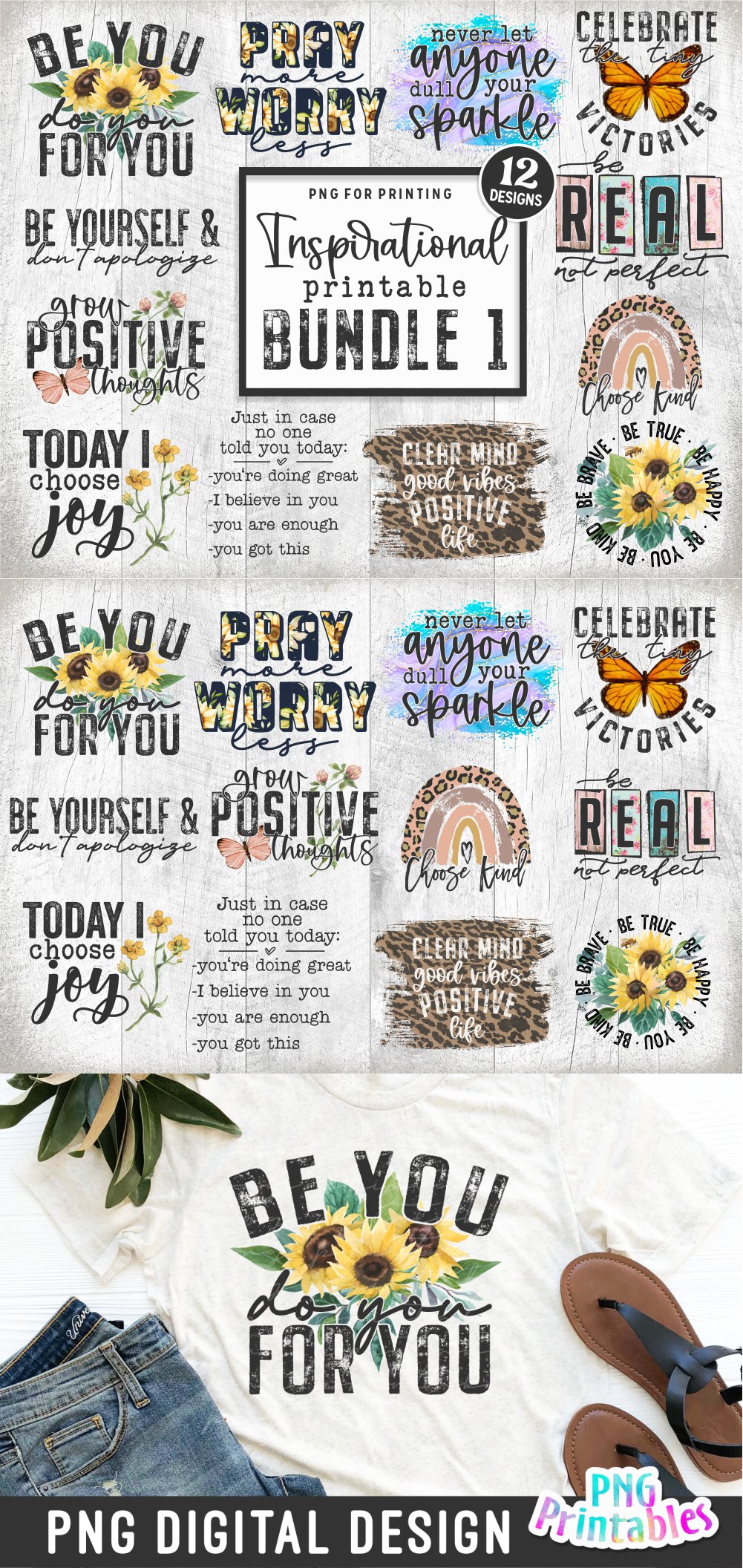 Inspirational PNG Bundle of 12
