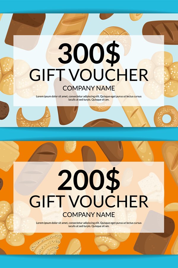 Vector cartoon bakery discount or gift voucher (871613)