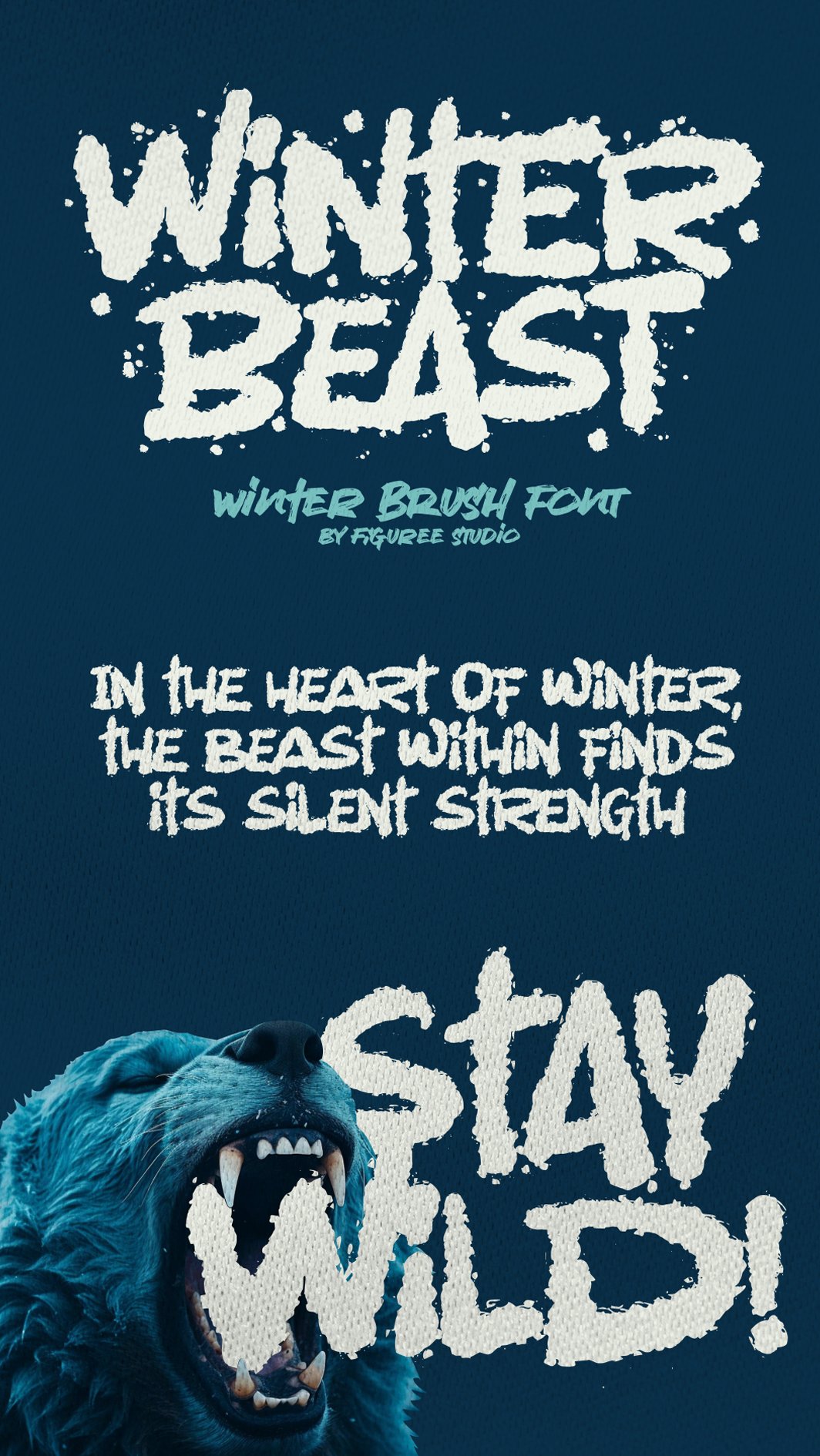Winter Beast - Strong Brush Font