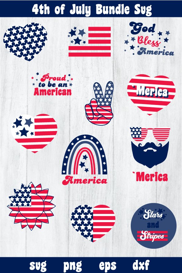 4th of July SVG Bundle, Independence Day SVG, Patriotic Svg