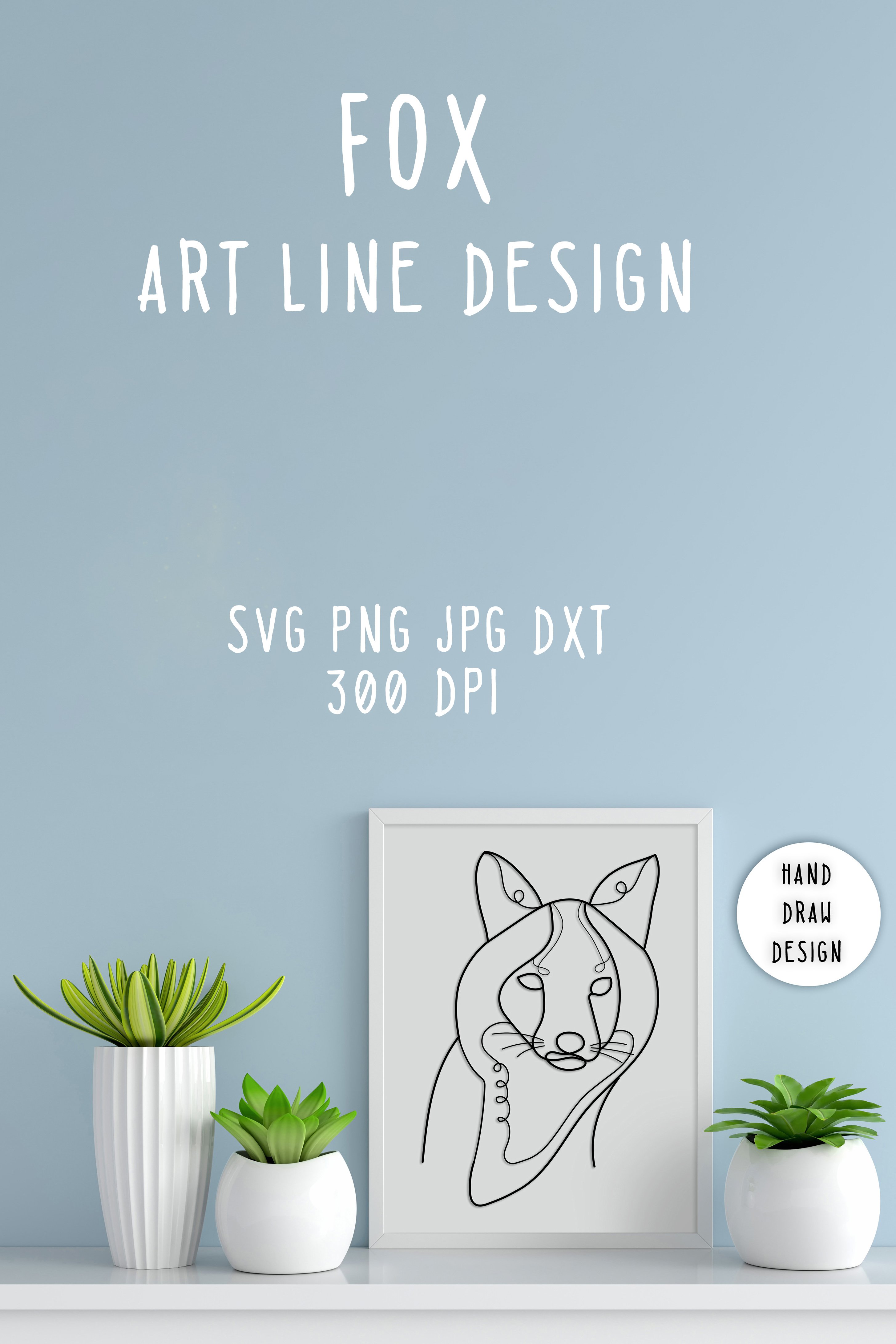 Fox line art, cute fox line drawing SVG