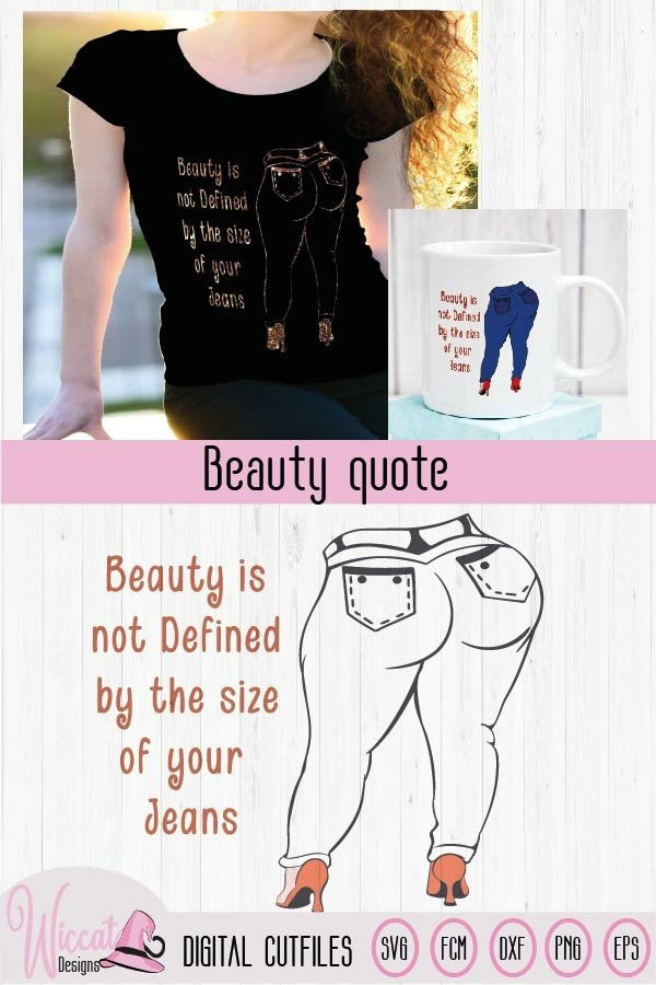 Beauty isn't defined quote, positive phrase