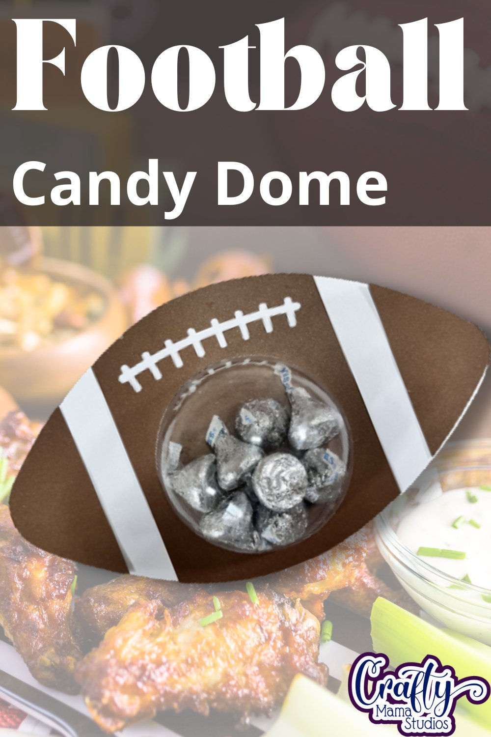 Football Candy Dome Holder, Football Sports Candy Ornament