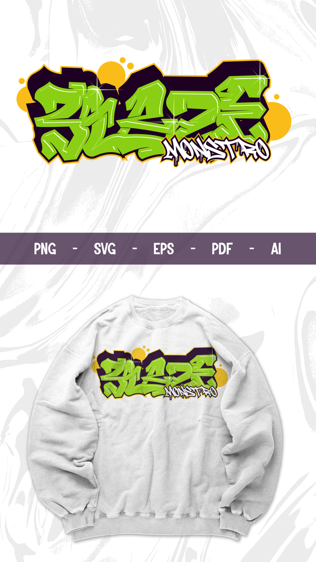 Blaze Monstro | Graffiti Street Art SVG EPS PNG Bundle