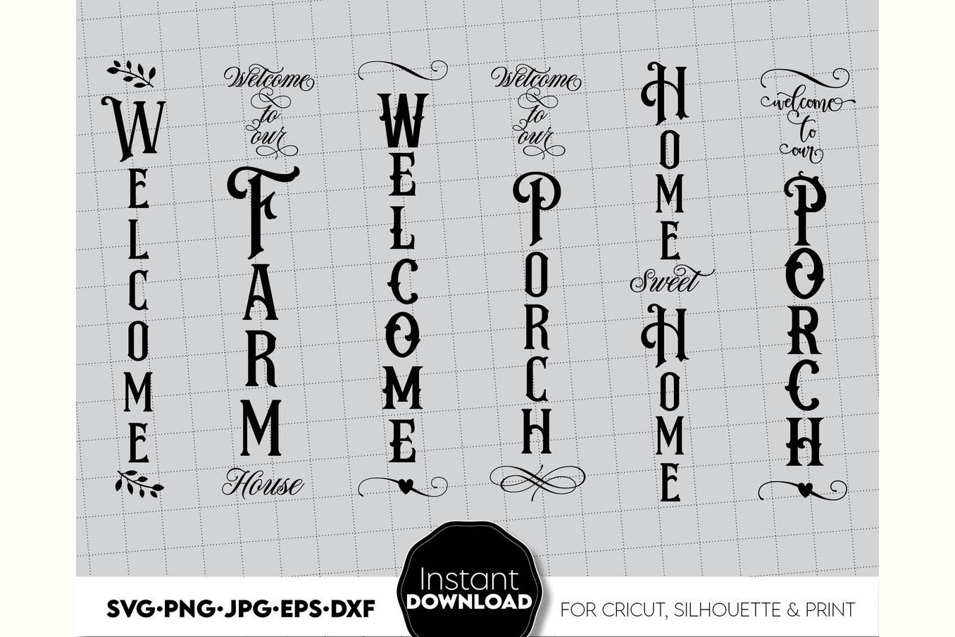 Porch Sign SVG Front Door Decor SVG Welcome Sign (1187043)