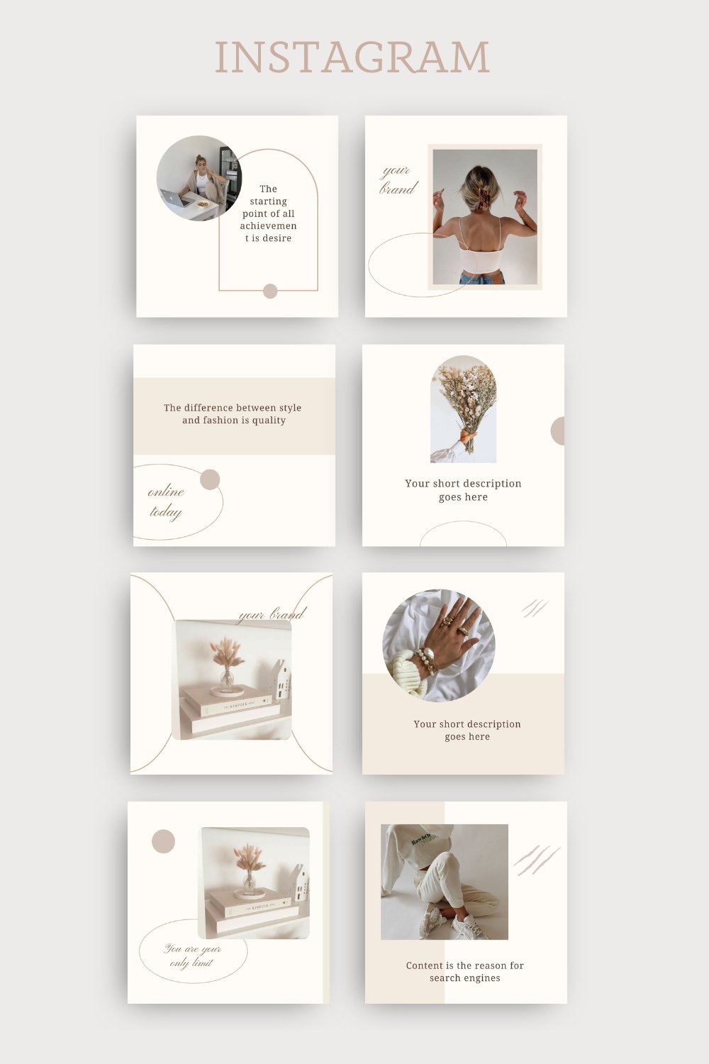 Neutral instagram templates canva. Minimalist Instagram