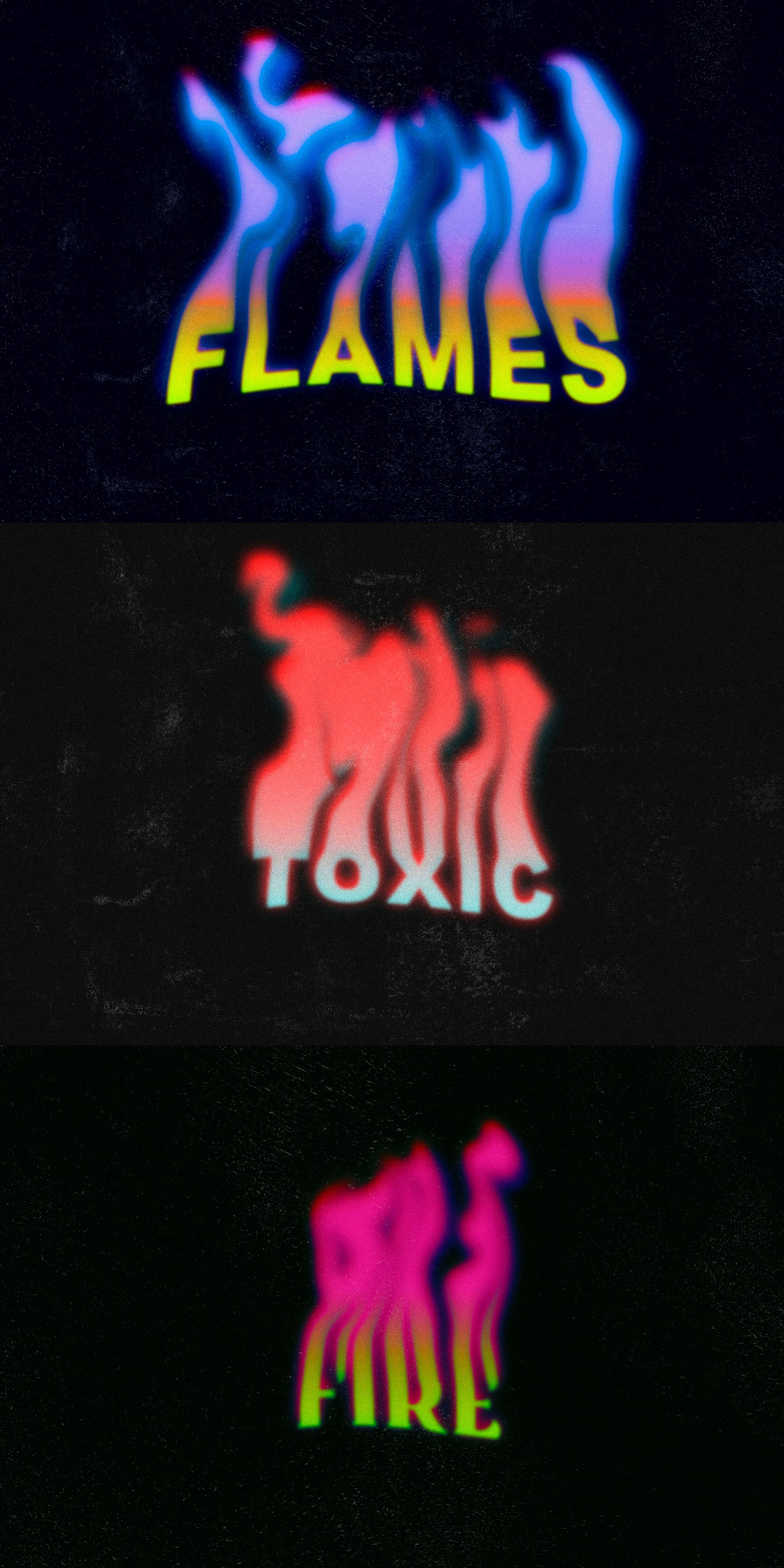 Toxic Flames Text Effect