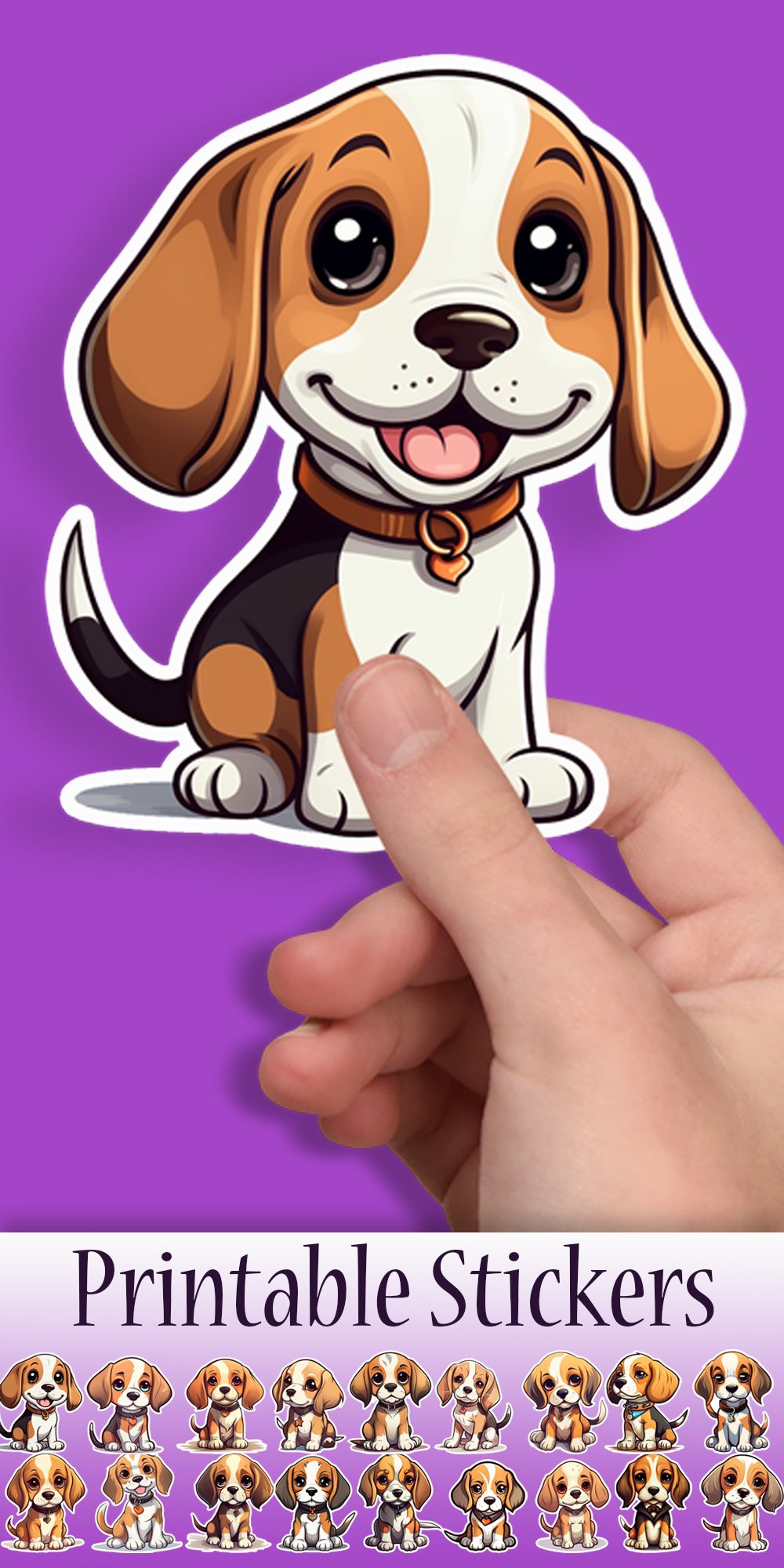 Beagle Stickers Printable - Perfect for every Beagle Mom