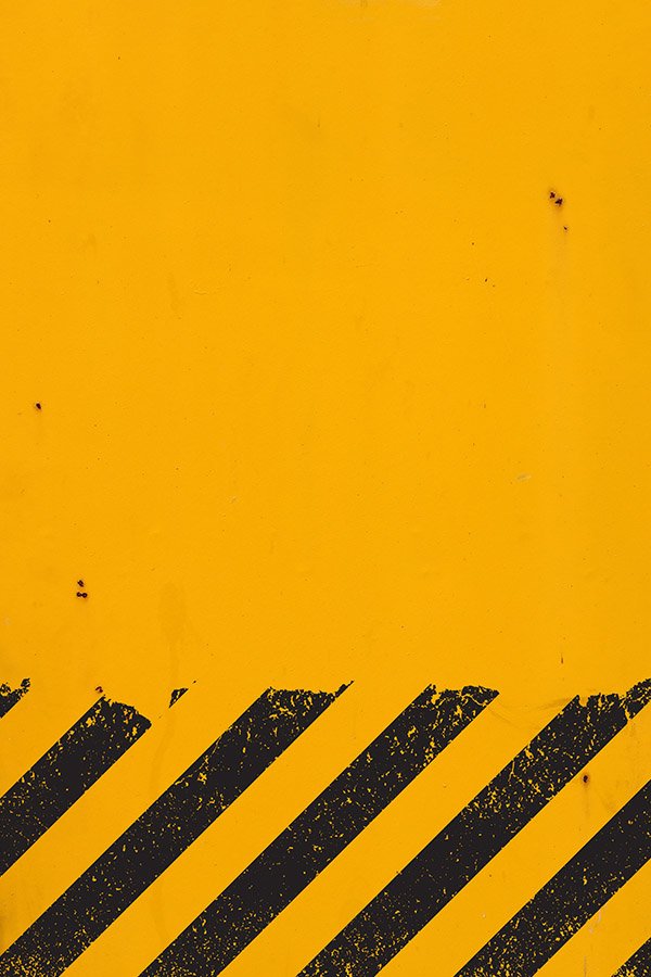 Yellow Background with Black Grunge Hazard Sign (921330)