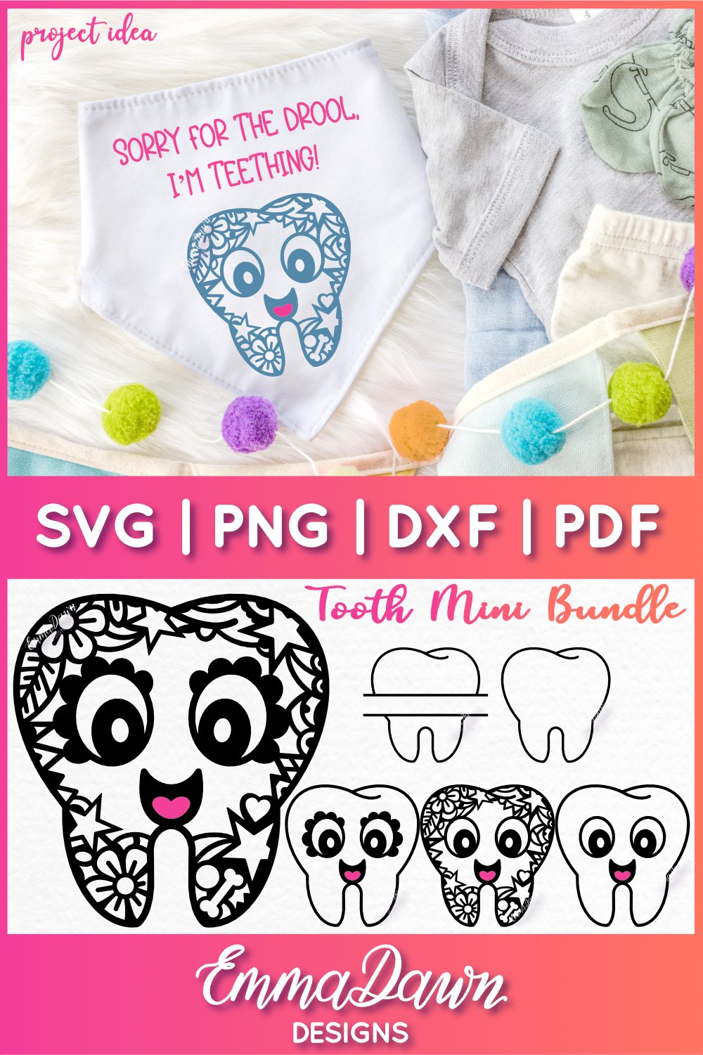 Tooth SVG Bundle | Cute Tooth Mandala SVG Bundle